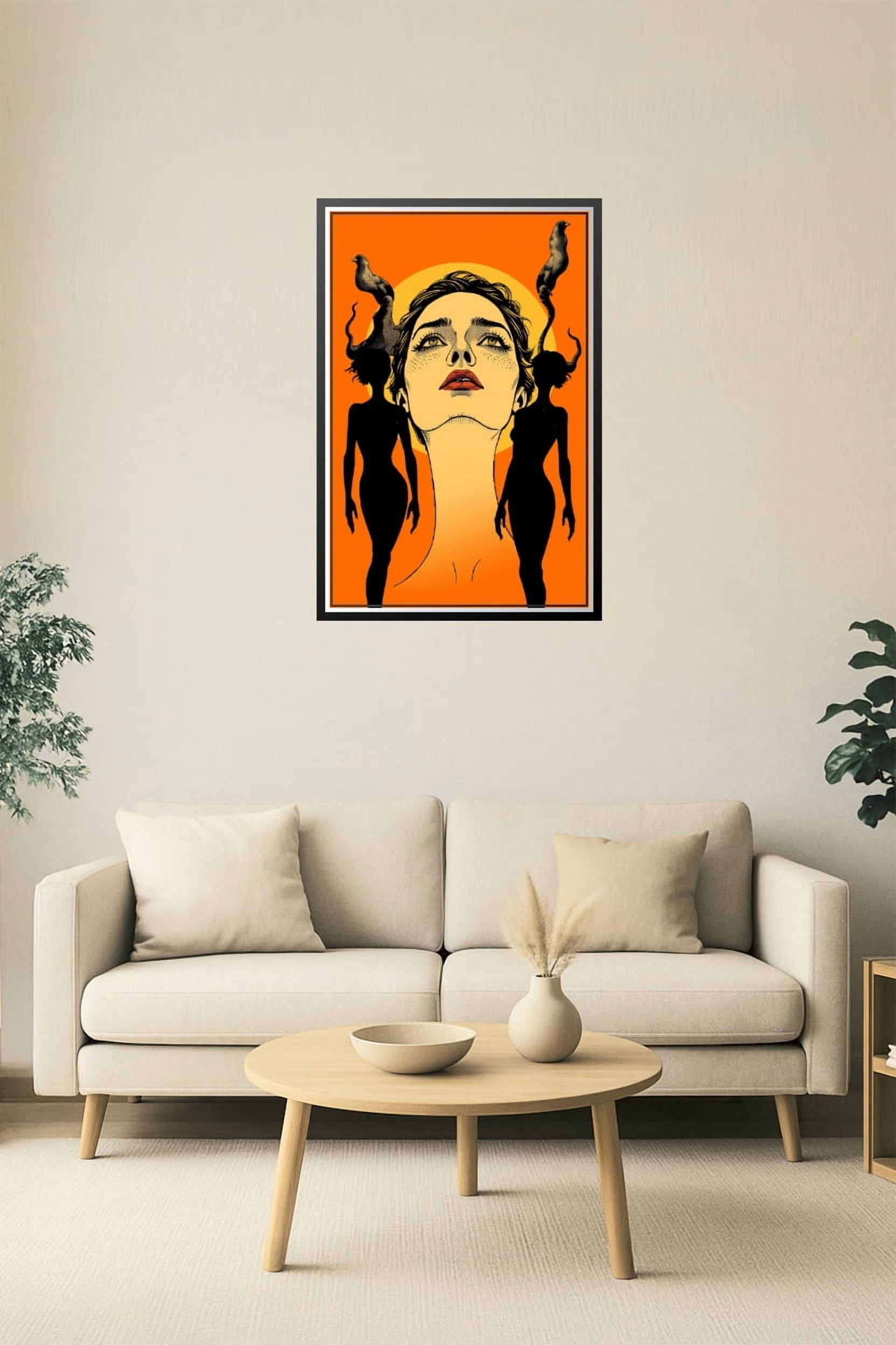 24x36in Poster Surreal Goddess Art Print – Bold Feminine Power with ...