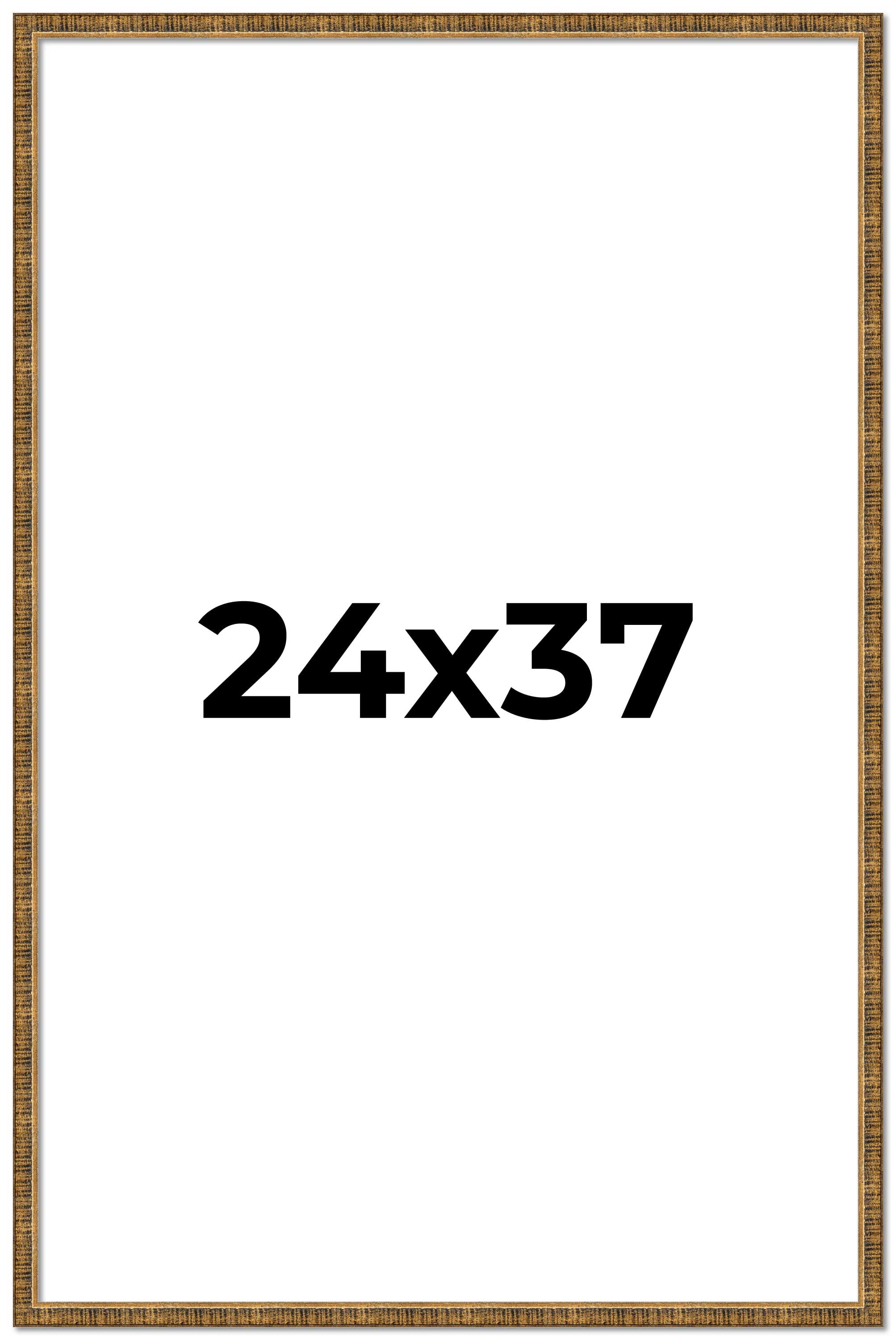 24x37 Frame Gold Kingsley Distressed Solid Wood Picture Frame Width 0. ...