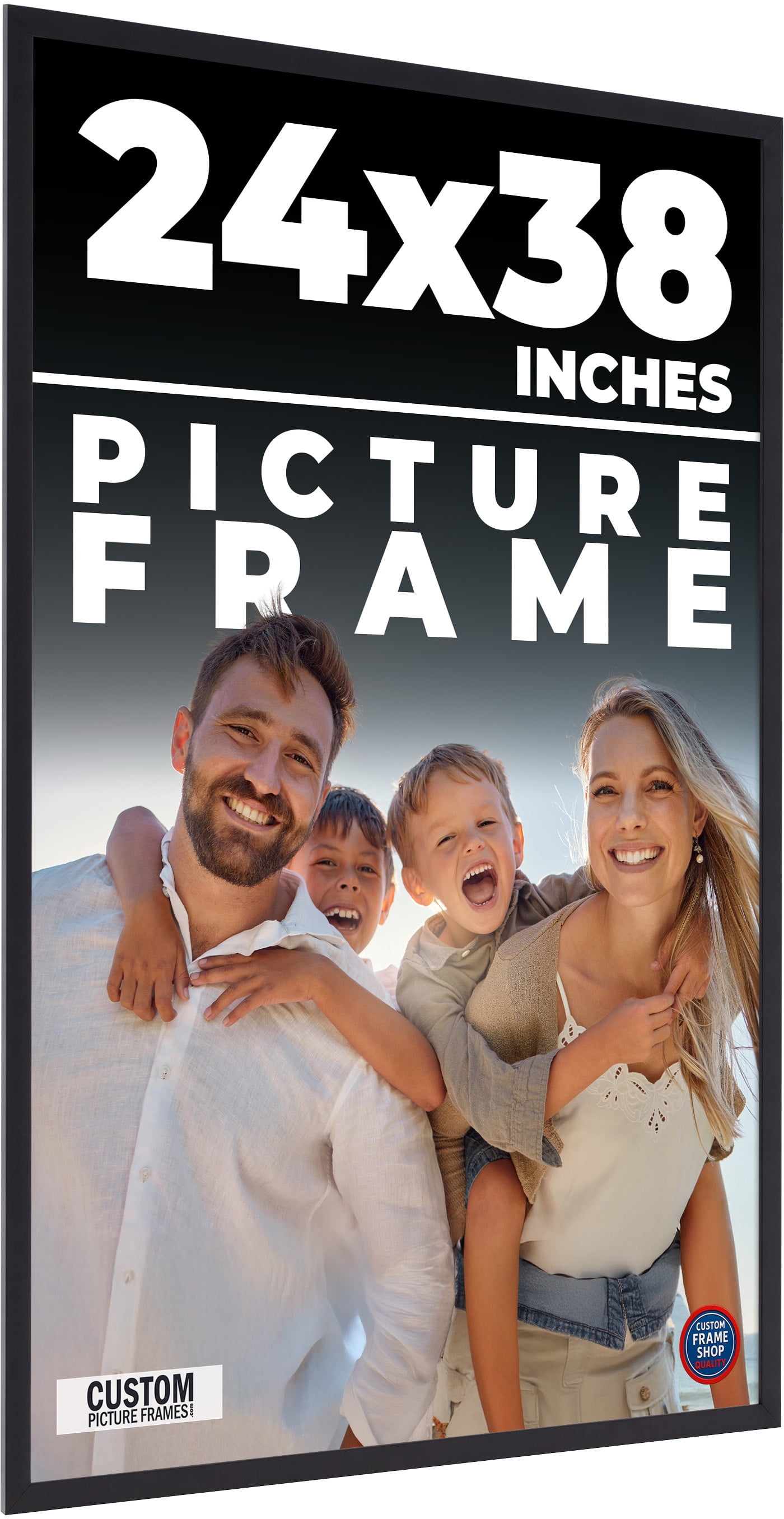 24x38 Frame Black Real Wood Picture Frame Width 0.75 inches | Interior ...