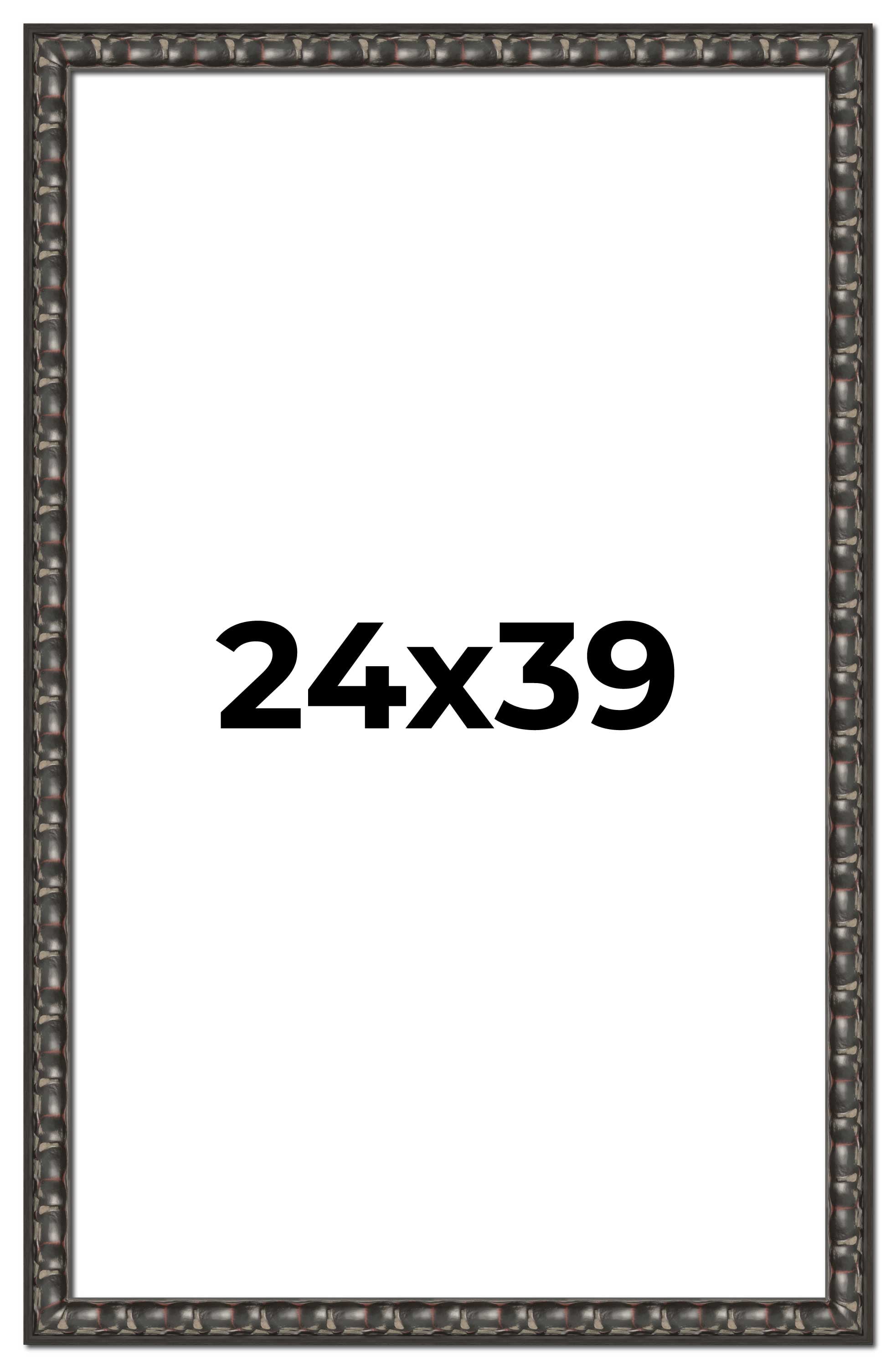 24x39 Frame Black-Brown Medieval Solid Wood Picture Frame | 1.5 Inch ...