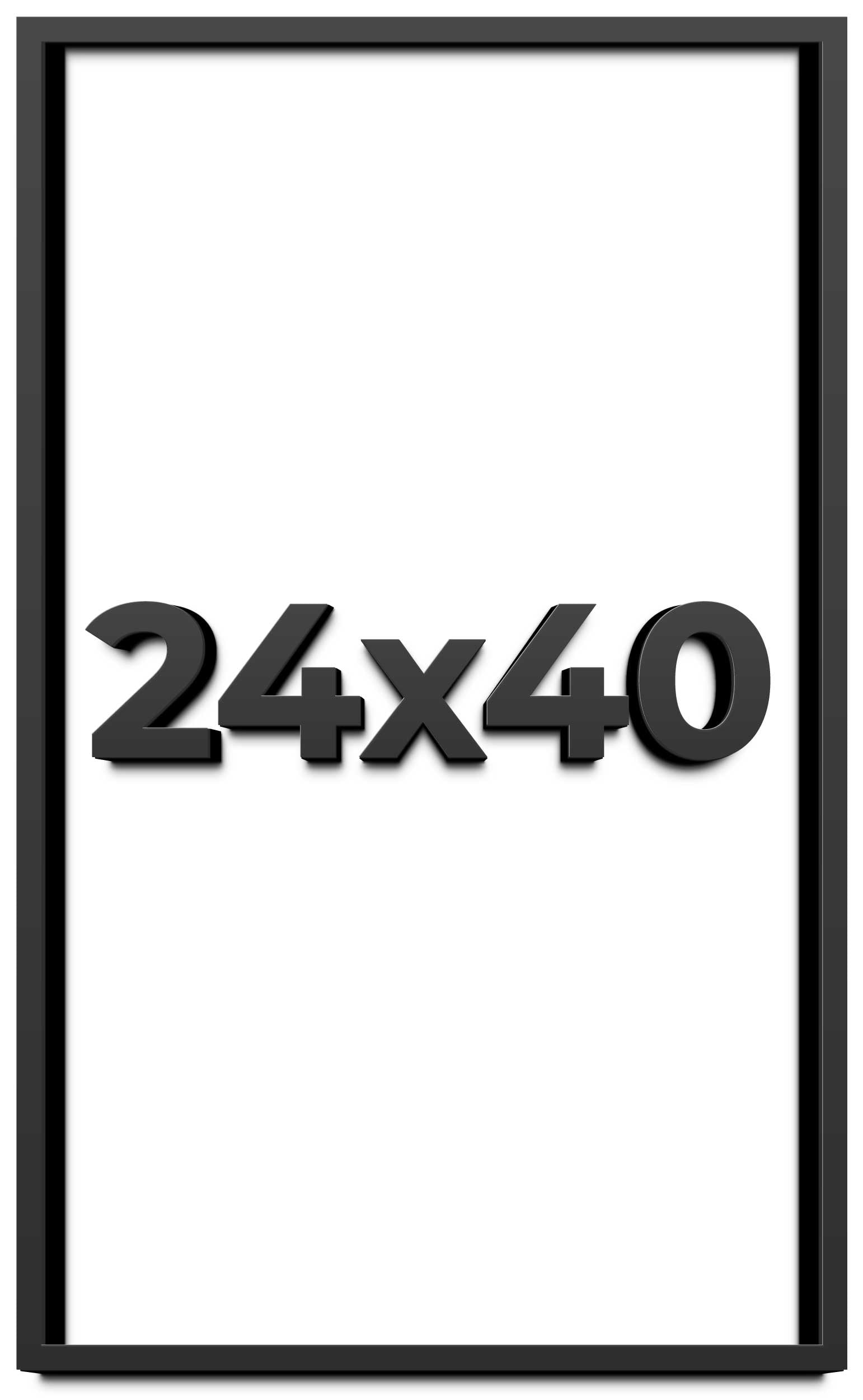 24x40 Shadow Box Frame Black | 2 Inches Deep Real Wood Contemporary ...