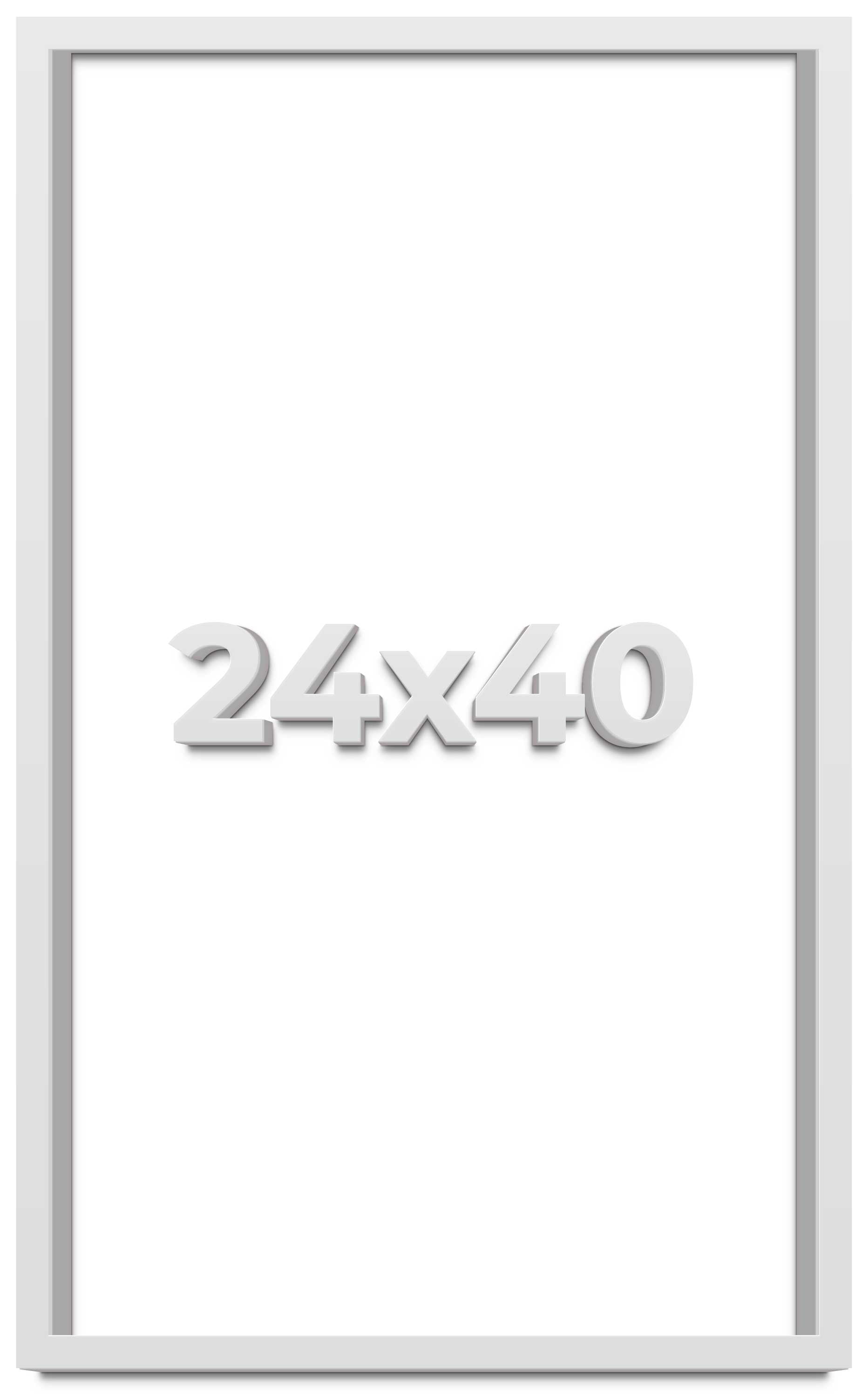 24x40 Shadow Box High Gloss White Display Frame | 1.625 Inches Deep | 1 ...