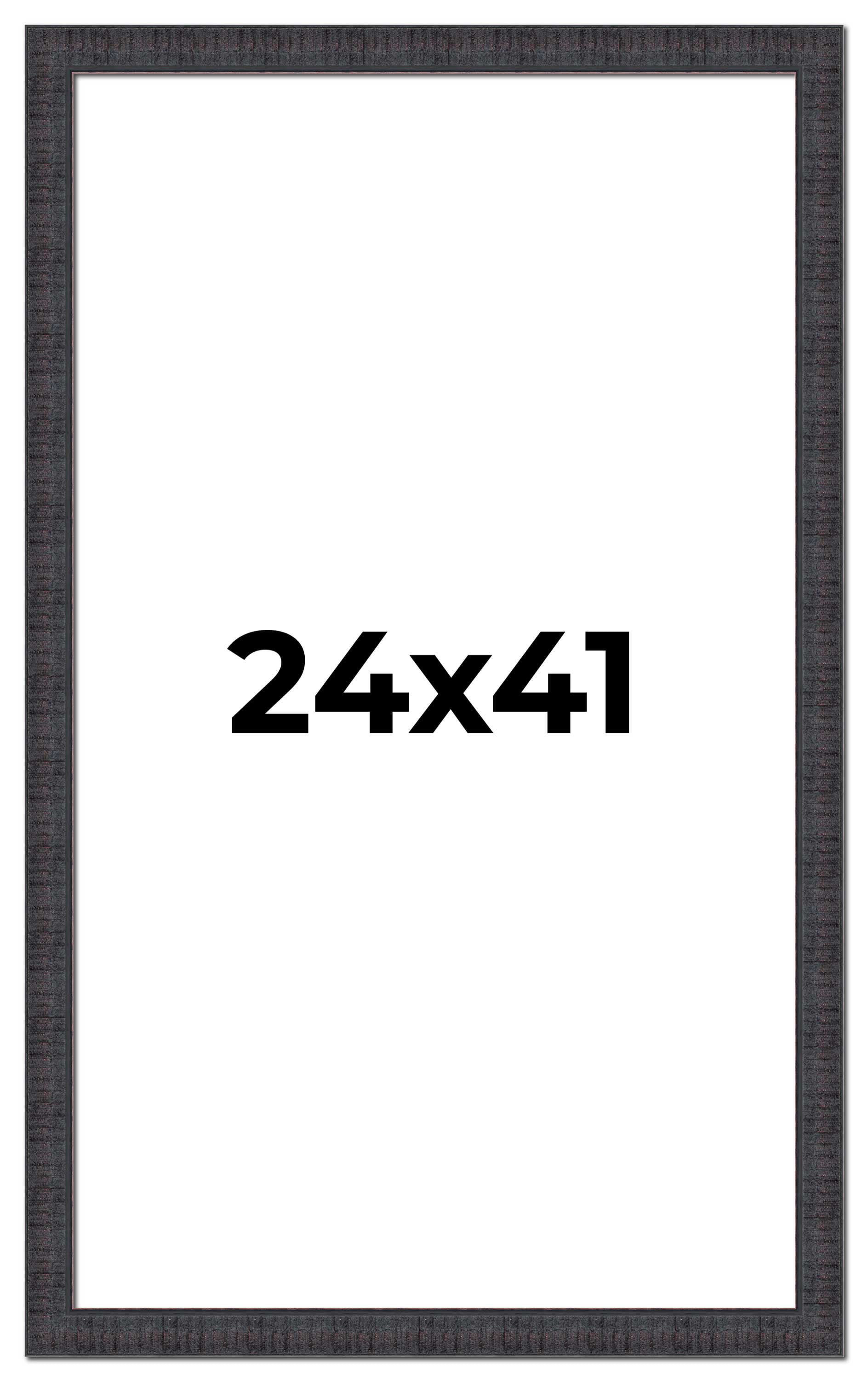 24x41 Frame Brown Rustic Solid Wood Picture Frame 1.5 Inches Wide ...