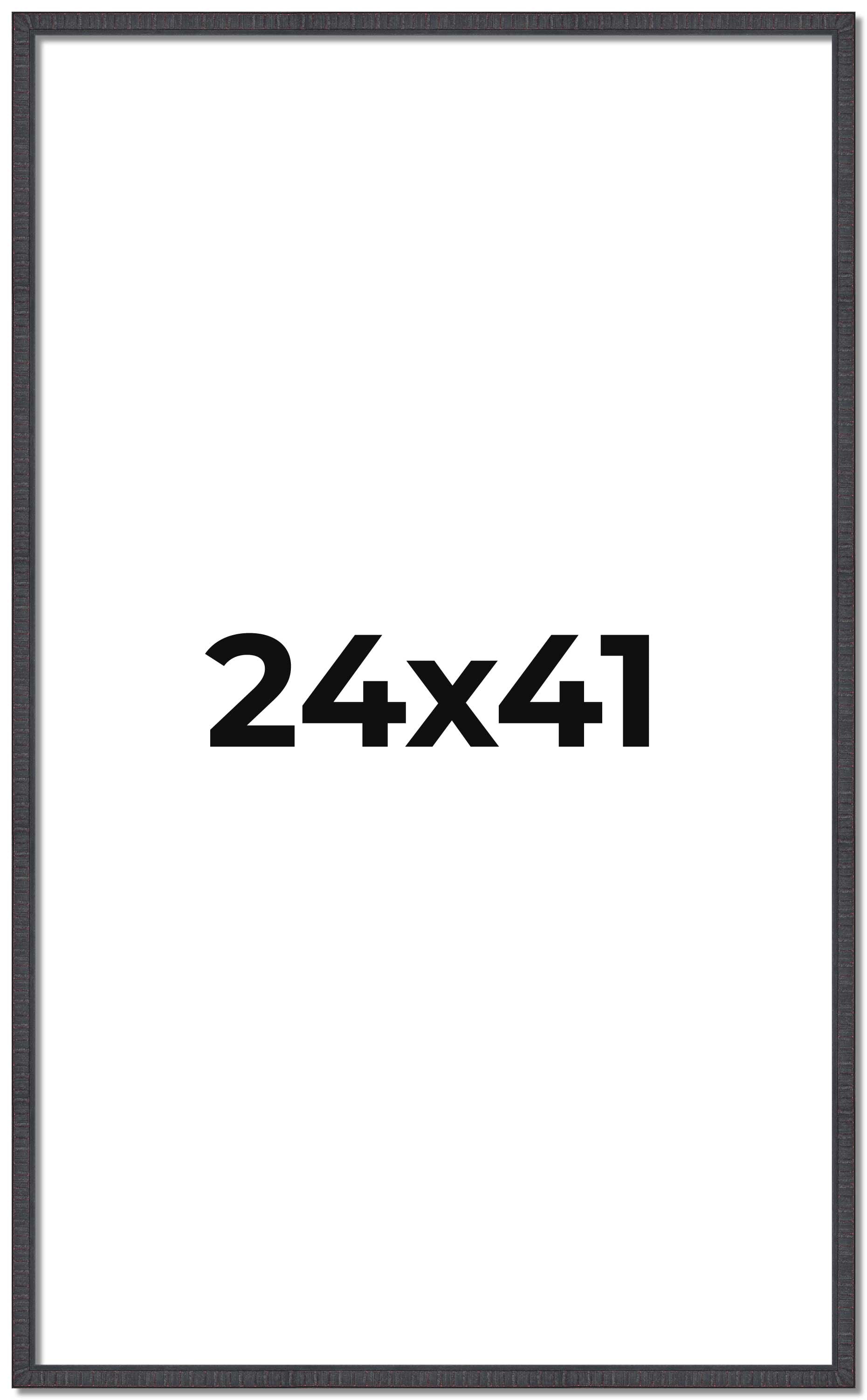24x41 Frame Brown Solid Wood Picture Frame - Complete Modern Photo ...