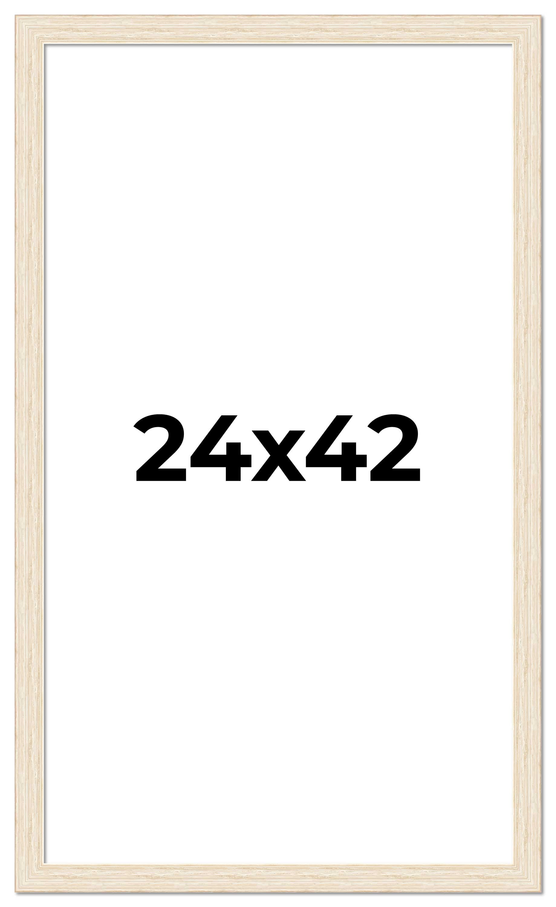 24x42 Frame White Barnwood Picture Frame Includes UV Acrylic Plexiglass ...
