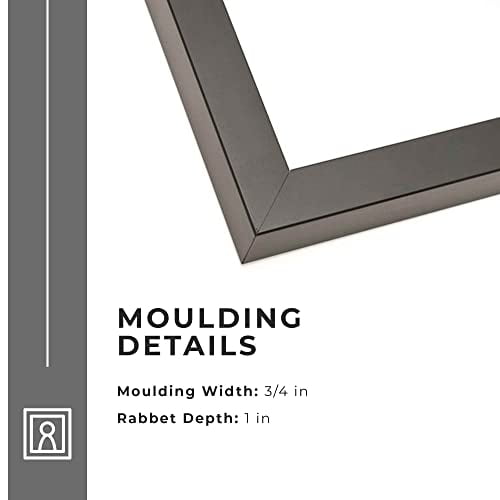 24x42 Shadow Box Frame Black | 1 Inch Deep Solid Wood Shadowbox Display ...