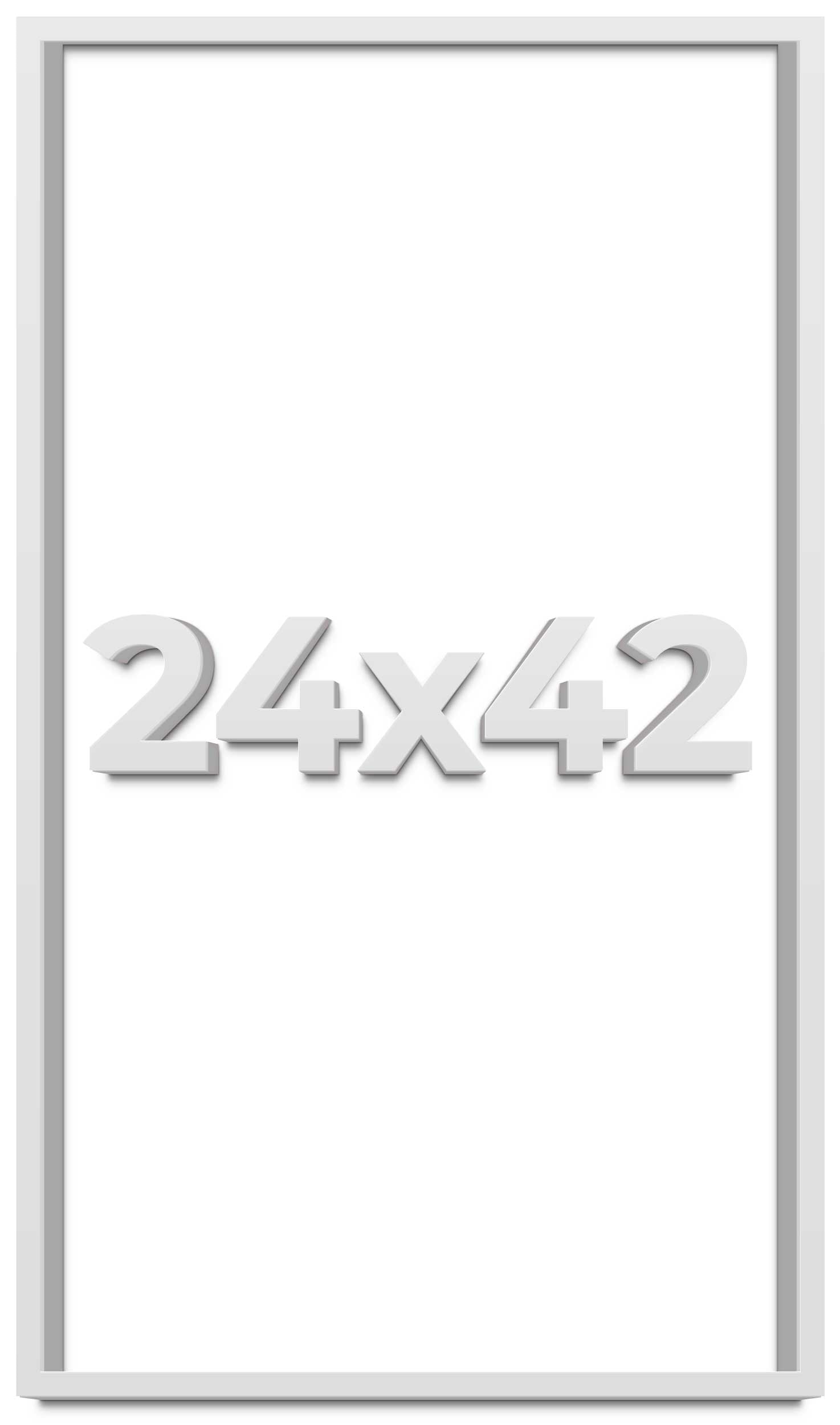 24x42 Shadow Box Frame White | 2 Inches Deep Real Wood Contemporary ...