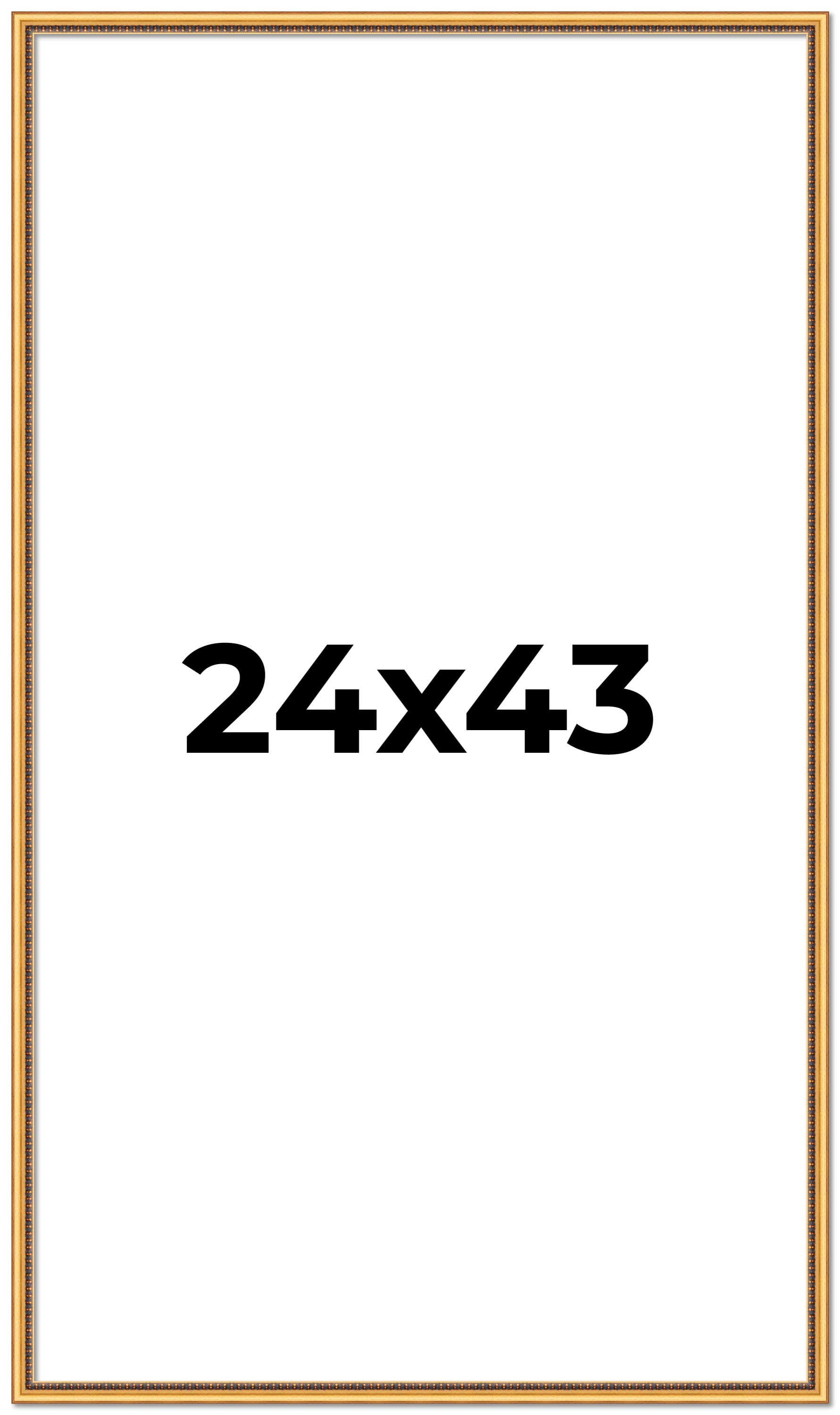 24x43 Frame Beaded Gold Solid Wood Picture Frame | 0.75 Inches Moulding ...