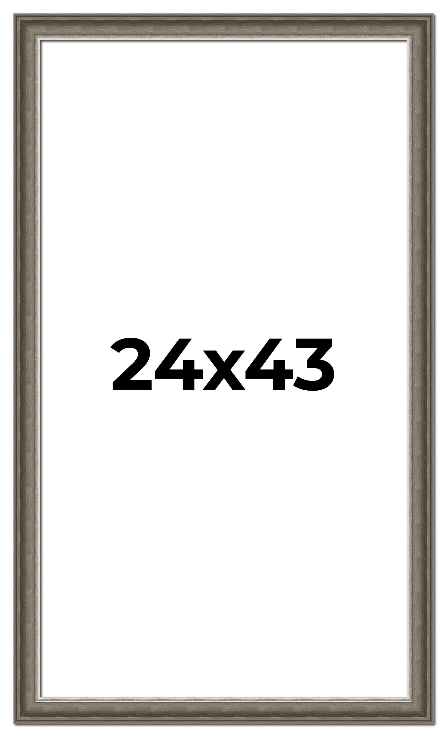 24x43 Frame Brown Solid Wood Picture Frame | 1.75 Inch Moulding Width ...