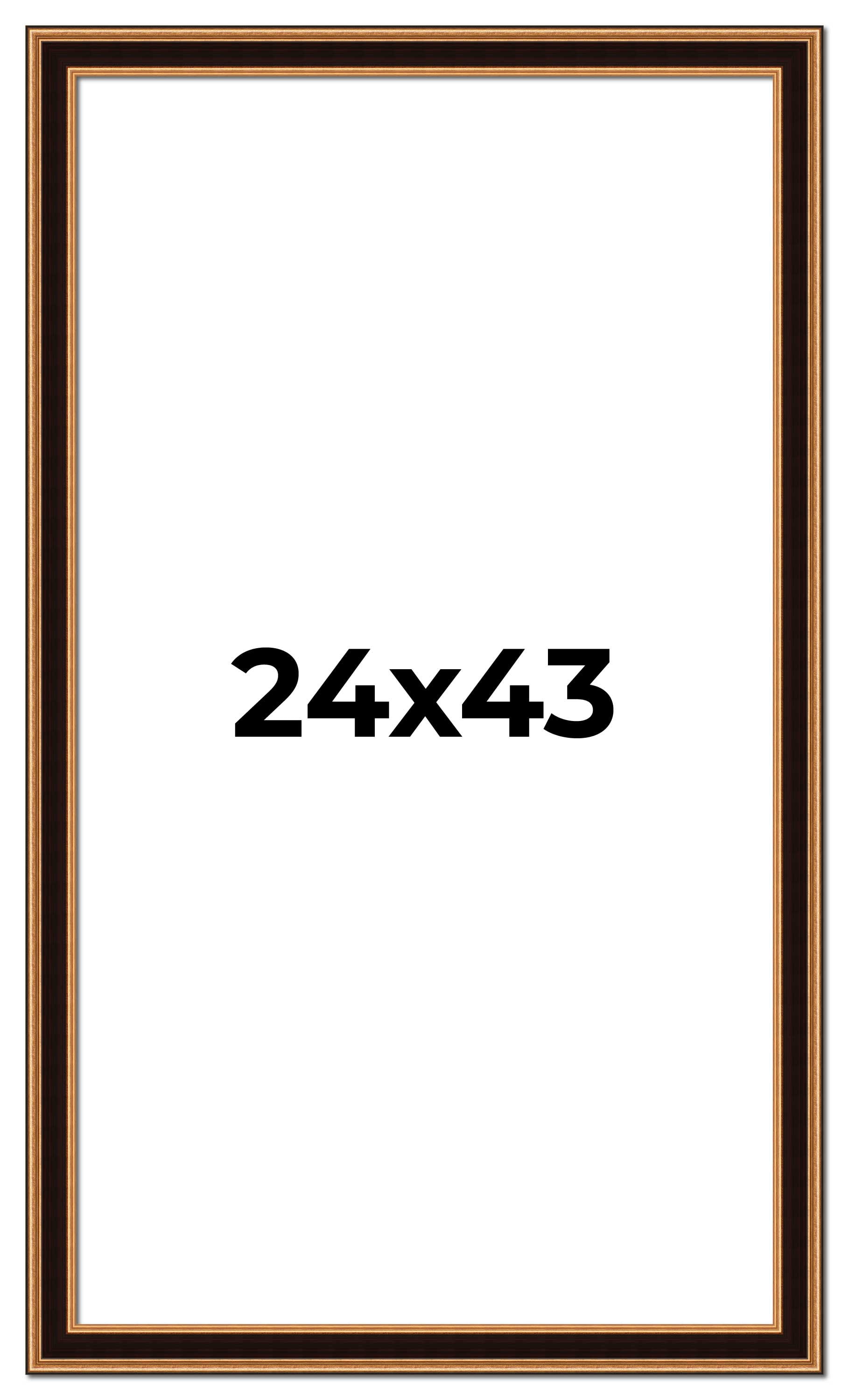 24x43 Frame Gold Brown Plein Air Vintage Solid Wood Picture Frame | 1. ...