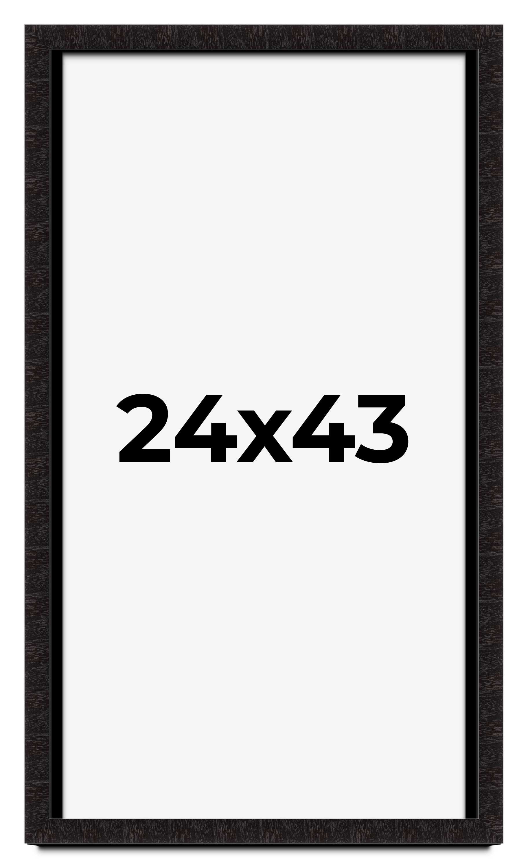 24x43 Shadow Box Black Solid Wood Display Picture Frame | 1 Inch Rabbet ...