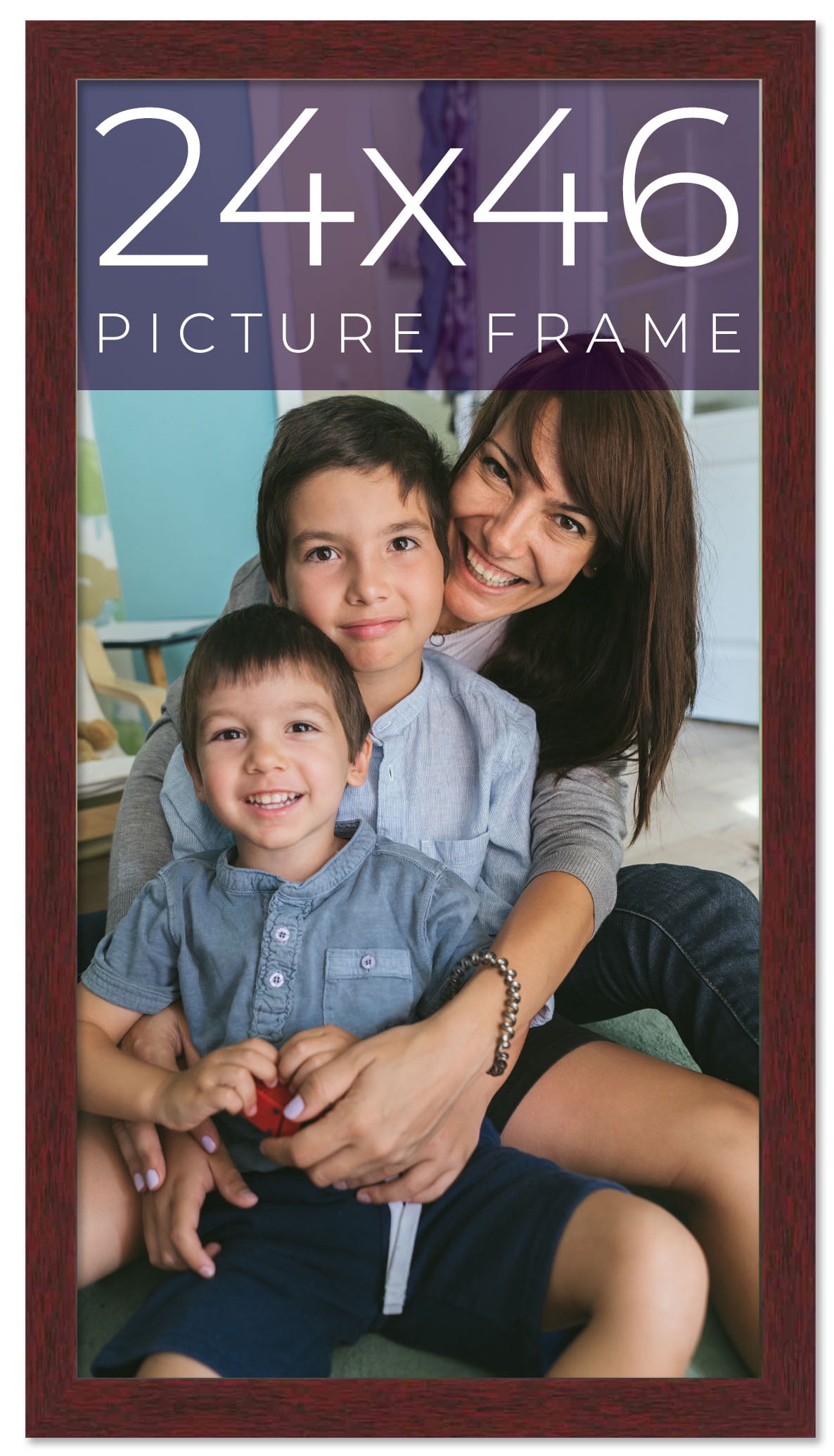 24x46 Frame Brown Solid Wood Picture Frame Width 0.75 Inches | Interior ...