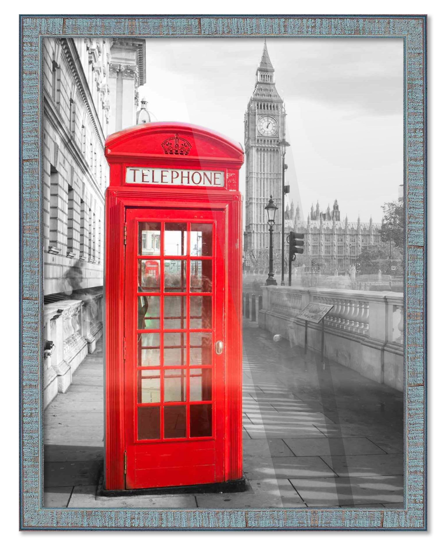 24x48 Frame Blue Picture Frame - Complete Modern Photo Frame Includes ...