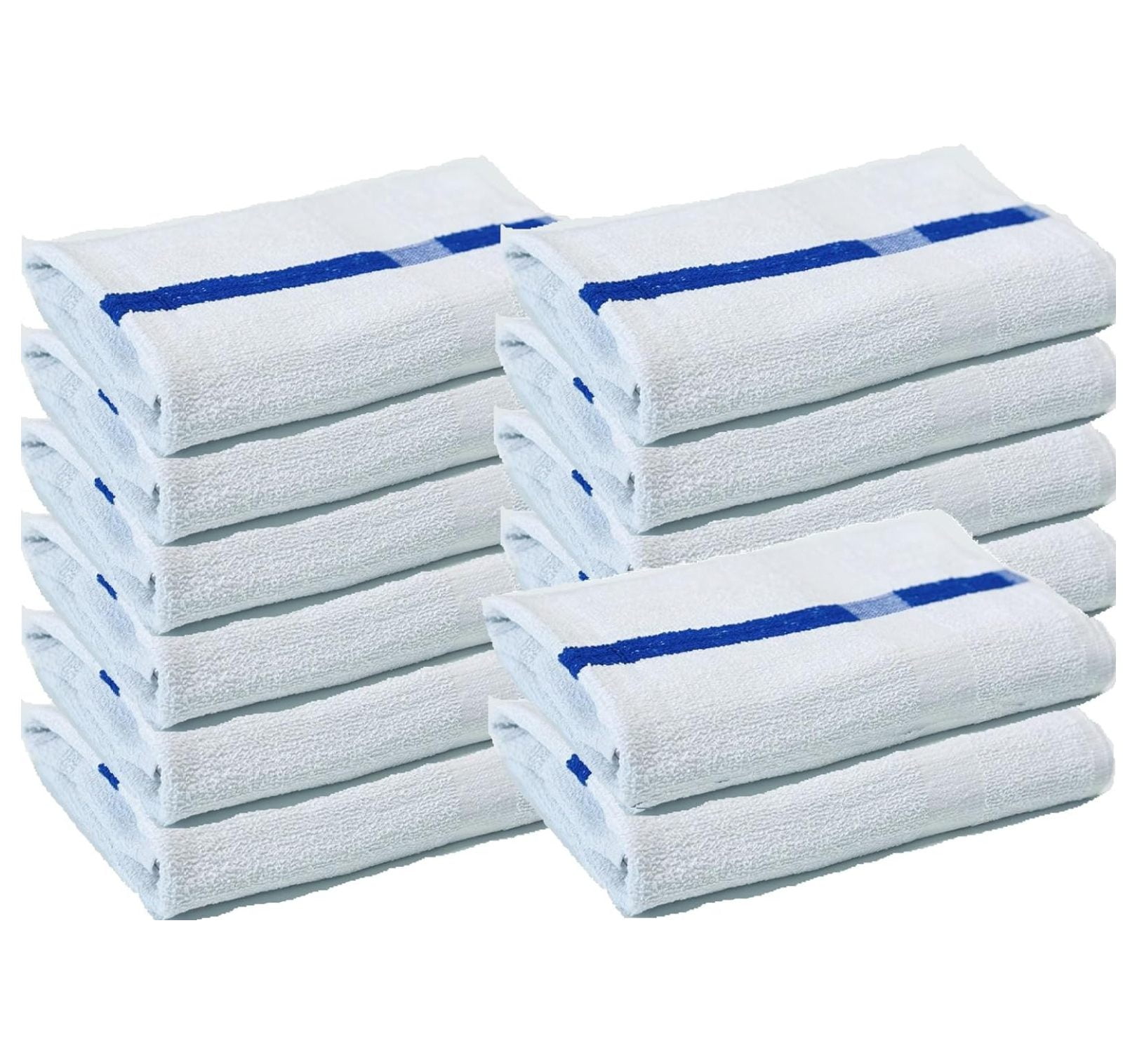 24x48 Soft Poolside Towels - 12 Large Super Absorbent Pool Towel White ...