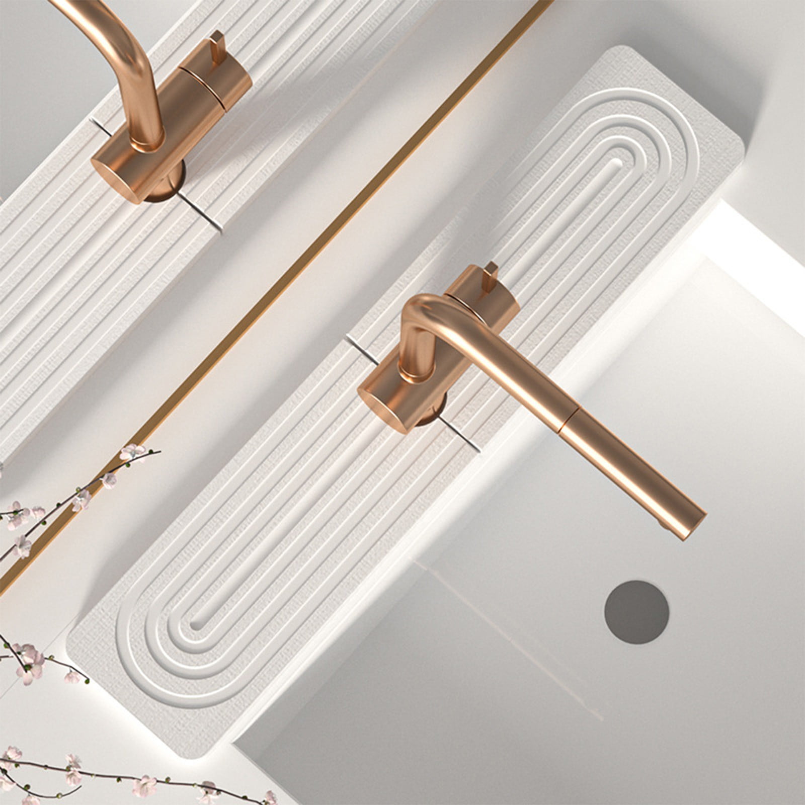 24x4inch Diatom Mud Faucet Absorbent Pad Kitchen Sink Guard Bathroom ...