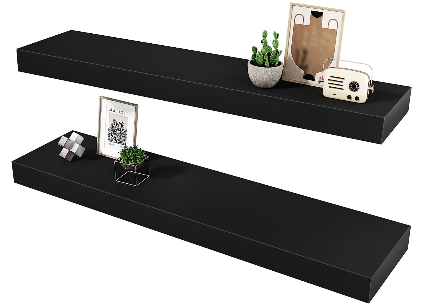 Jouetondream Floating Shelves 24x6 inches Wall Wooden Storage for ...