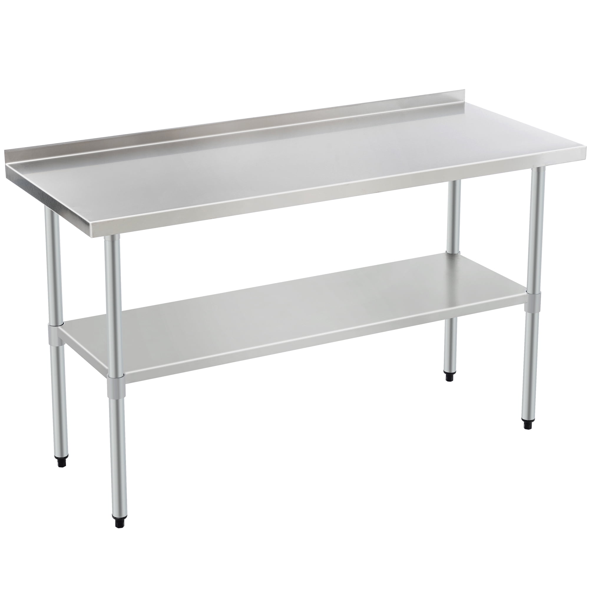 24x60 Inch Stainless Steel Prep Table with Adjustable Undershelf and ...