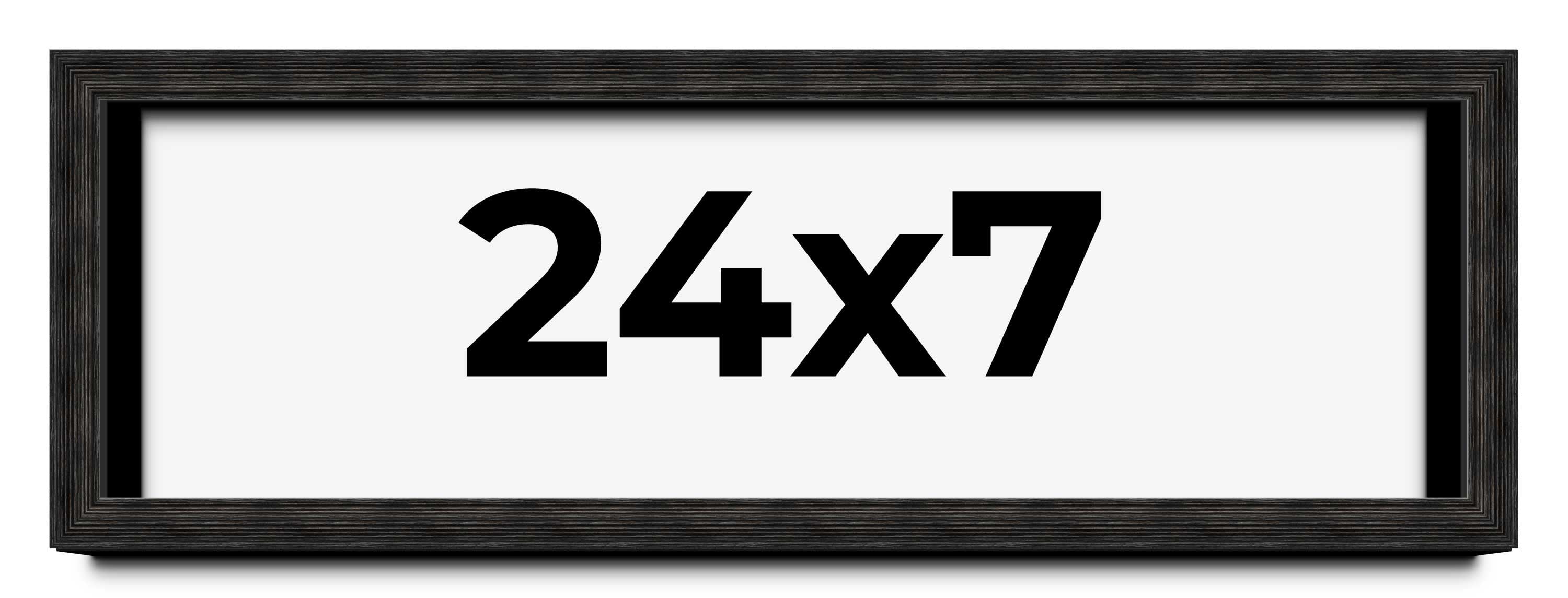 24x7 Shadow Box Black Rustic Barnwood Display Frame | 1.125 Inch Deep ...