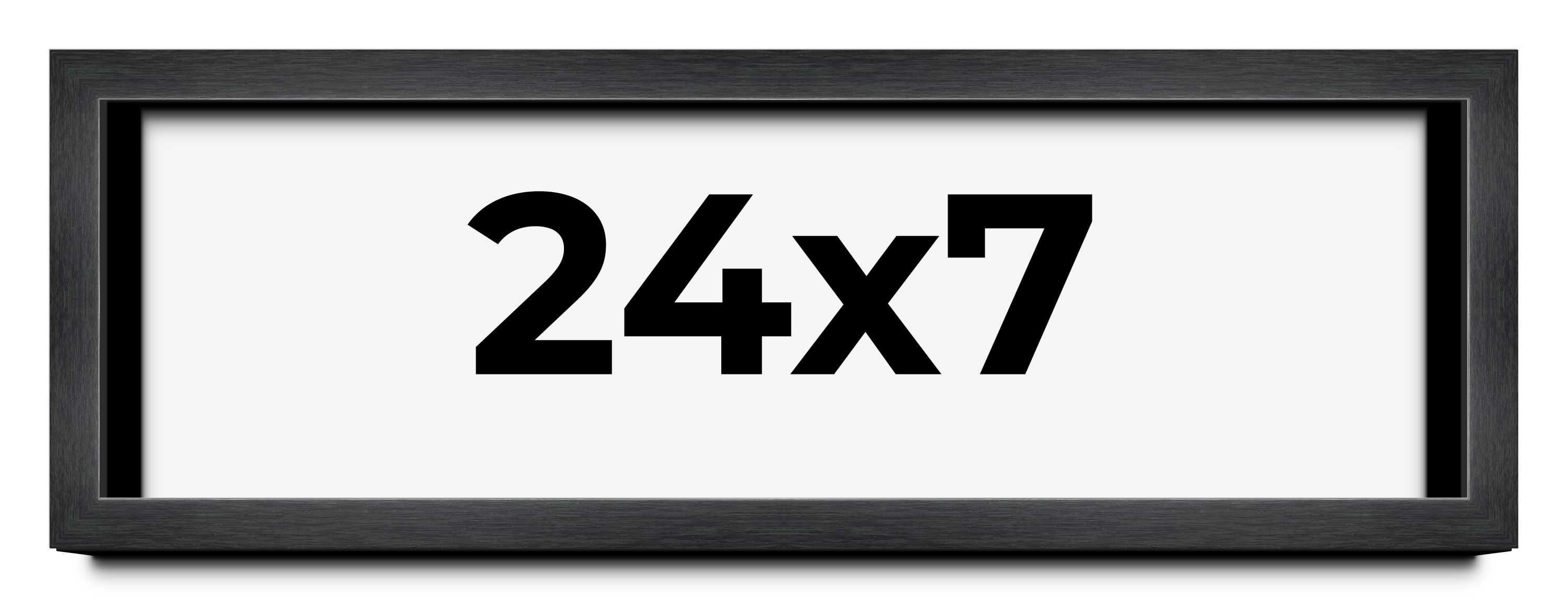24x7 Shadow Box Frame Grey Charcoal Black | 0.875 Inches Deep | Wood ...