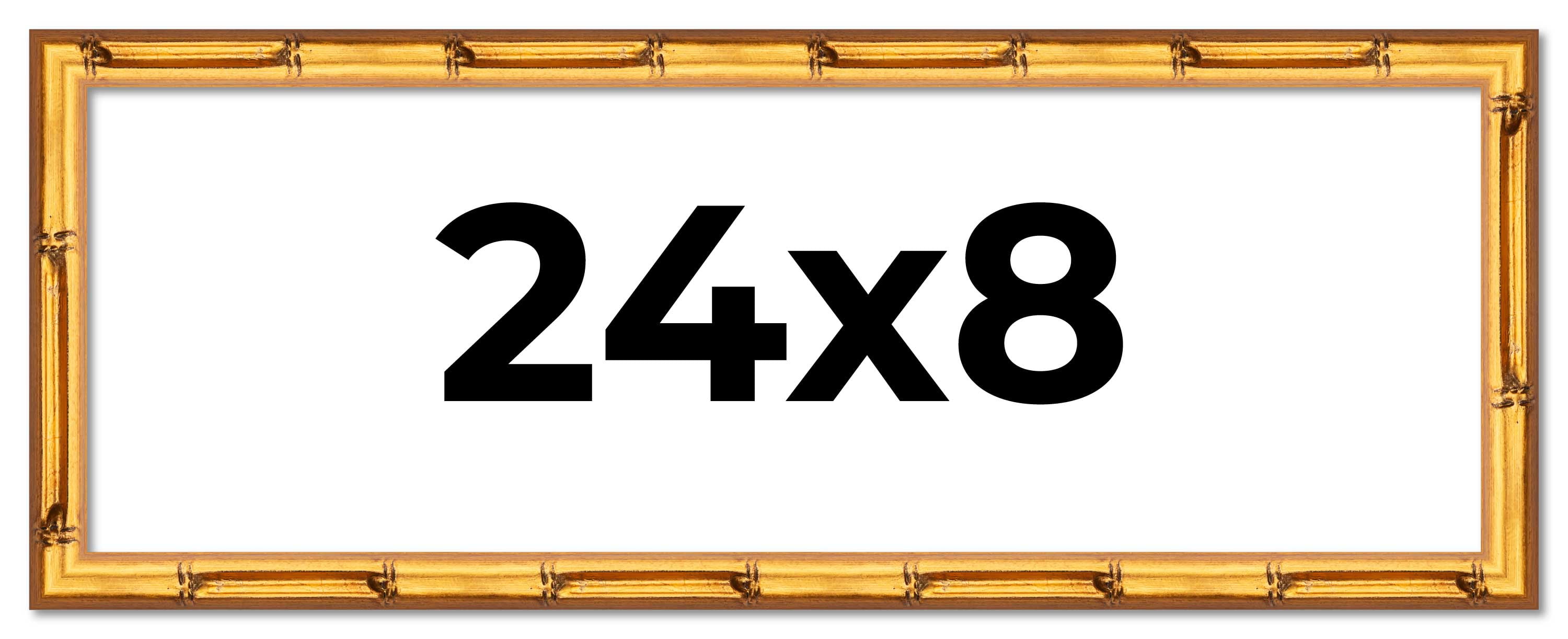 24x8 Frame Gold Bamboo Picture Frame - Complete Modern Photo Frame ...