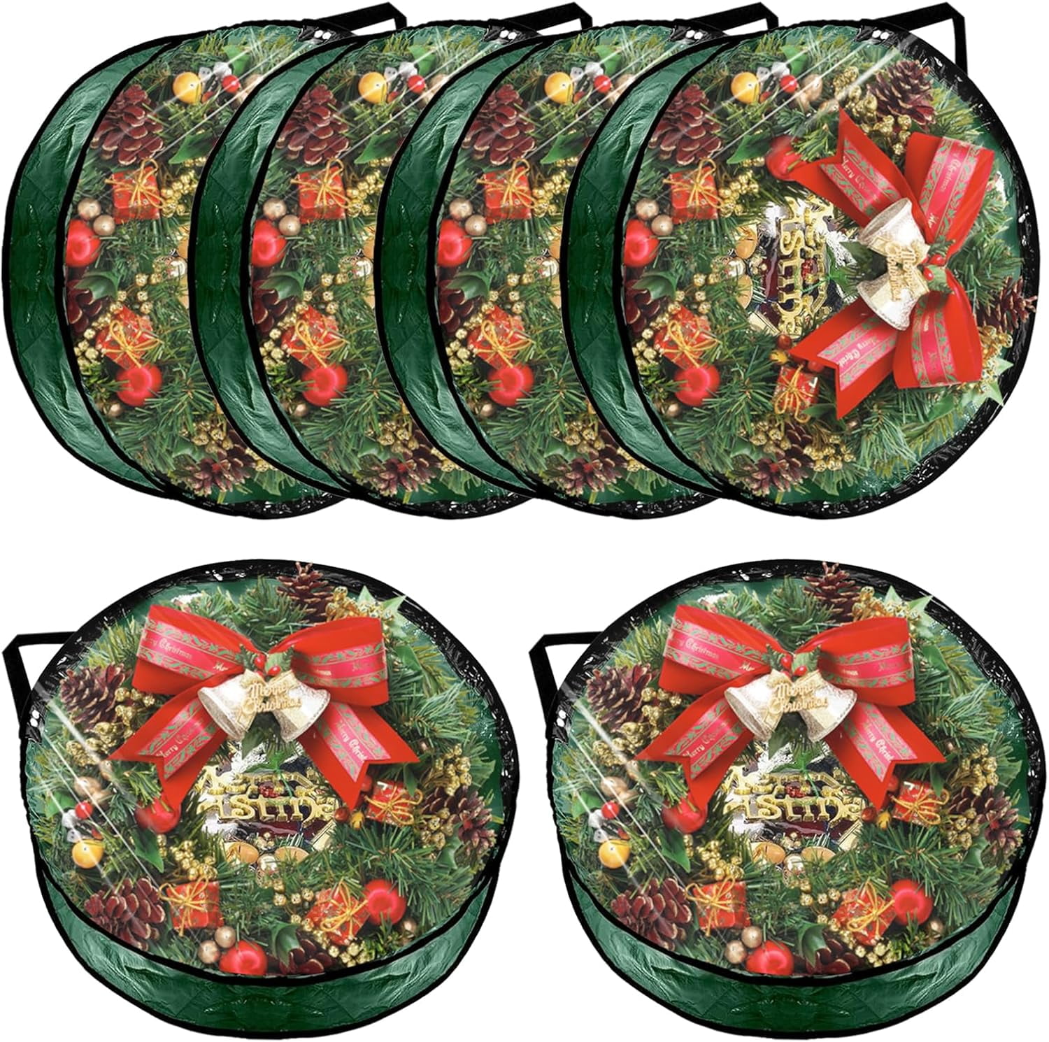 24x8 Inch Christmas Wreath Storage Container Heavy Duty Christmas ...