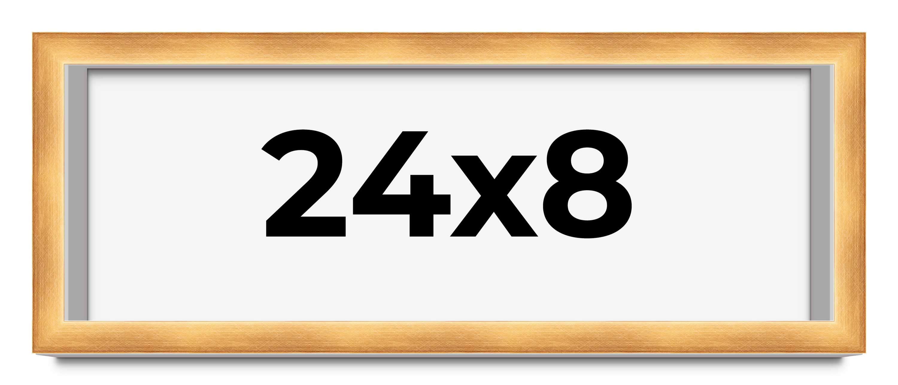 24x8 Shadow Box Bronze Cross-Brushed Display Frame | 1.625 Inches Deep ...