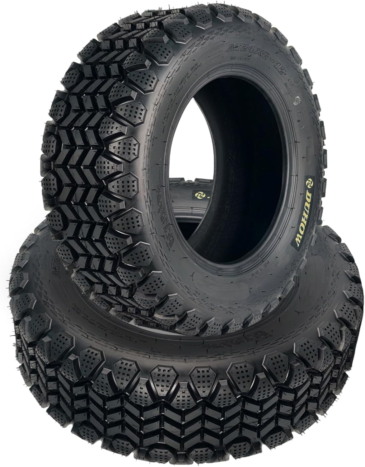 24x8x12 All Terrain Tires 6PR - 24 8 12 Heavy Duty, Mud/Snow Tires for ...