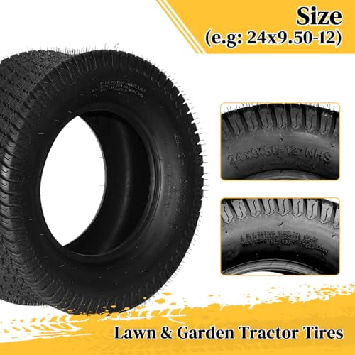 24x9.50-12 Lawn Mower Tires 24x9.50x12 Tractor Turf Tire 24x9.50x12 NHS ...