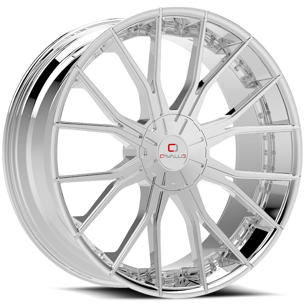 24x9 Cavallo CLV-36 Nano Chrome Wheel 5x115/5x120 (18mm) - Walmart.com