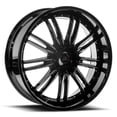 24x9 Cavallo CLV-54 Gloss Black & Machined Wheel 5x115/5x120 (18mm ...