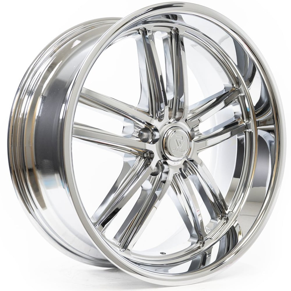 24x9 Resto R103 Maverick Milled Window Chrome Plated Wheel 5x5 (1mm ...