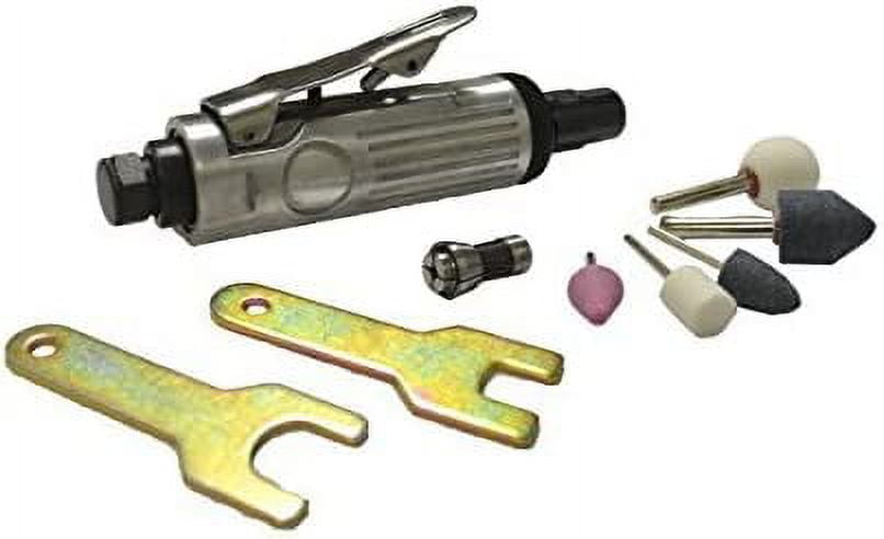 25,000 RPM Air Powered Mini Die Grinder with 5 Grinding Stones (1/8 ...