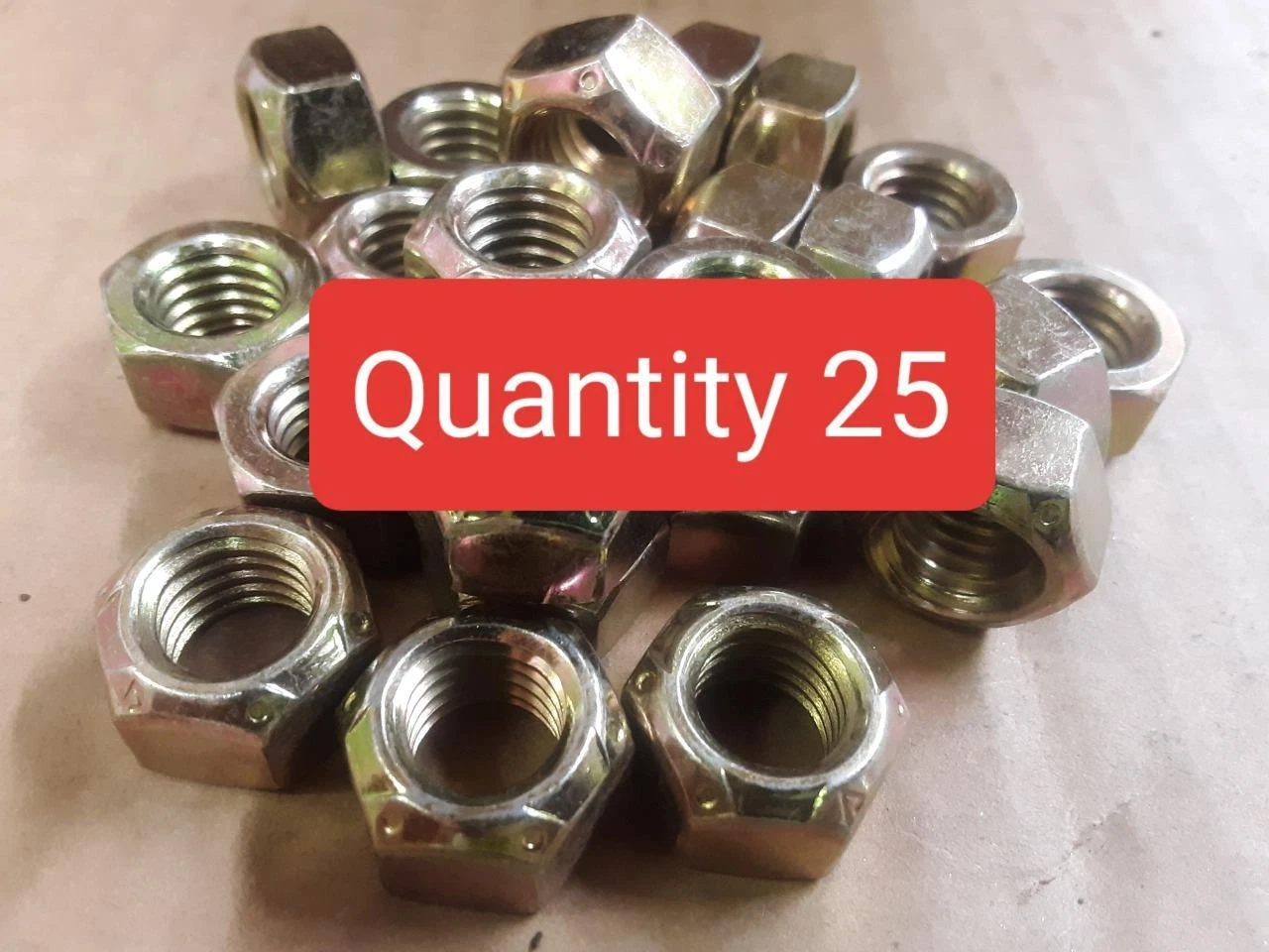 (25) 1/2-13 Stover Lock Nut All Metal Grade C Yellow Zinc Plated Coarse ...