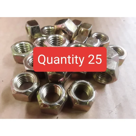 (25) 1/2-13 Stover Lock Nut All Metal Grade C Yellow Zinc Plated Coarse ...
