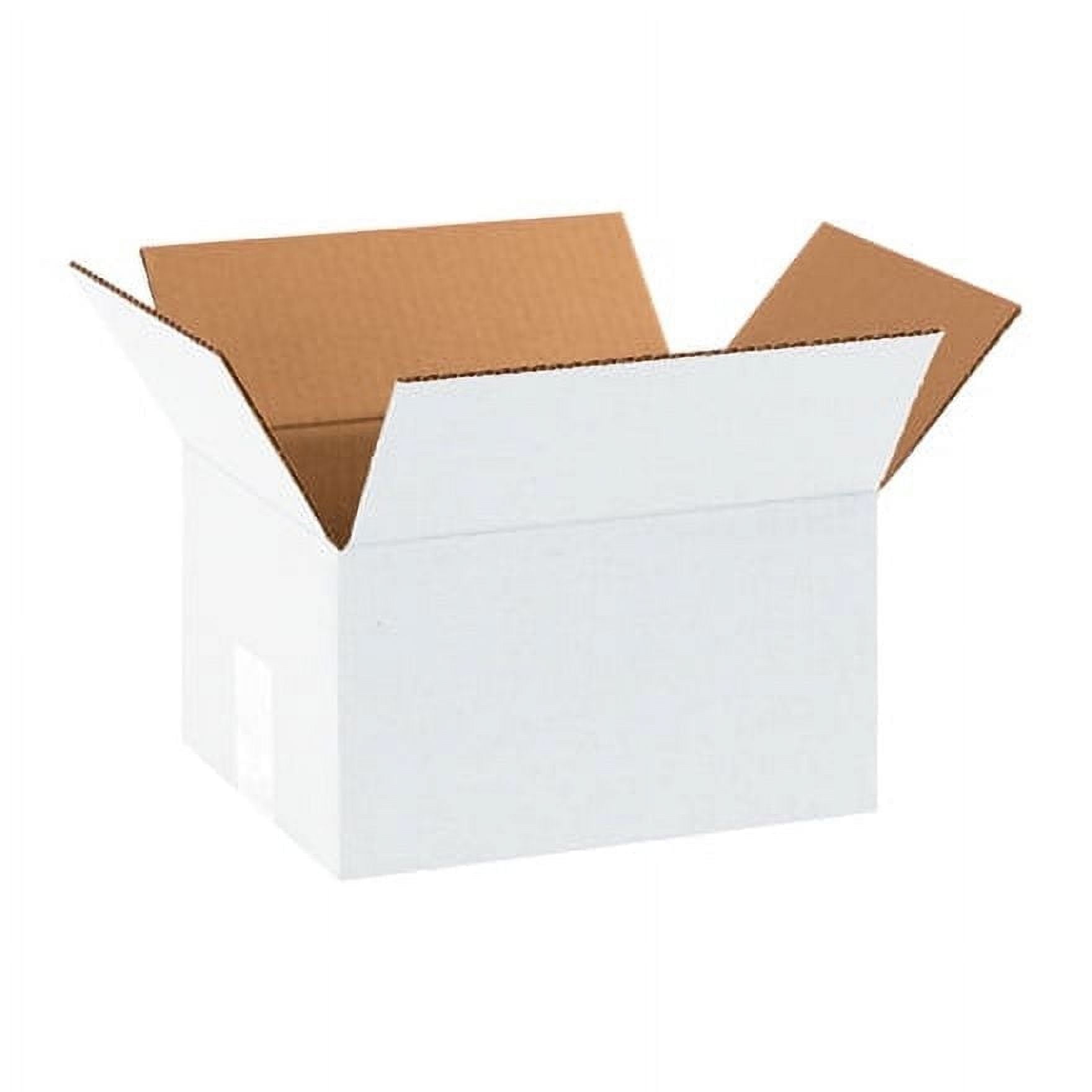 ShippingSuppliesByMail White Corrugated Shipping Boxes, 10x8x6 Inch, 25 ...