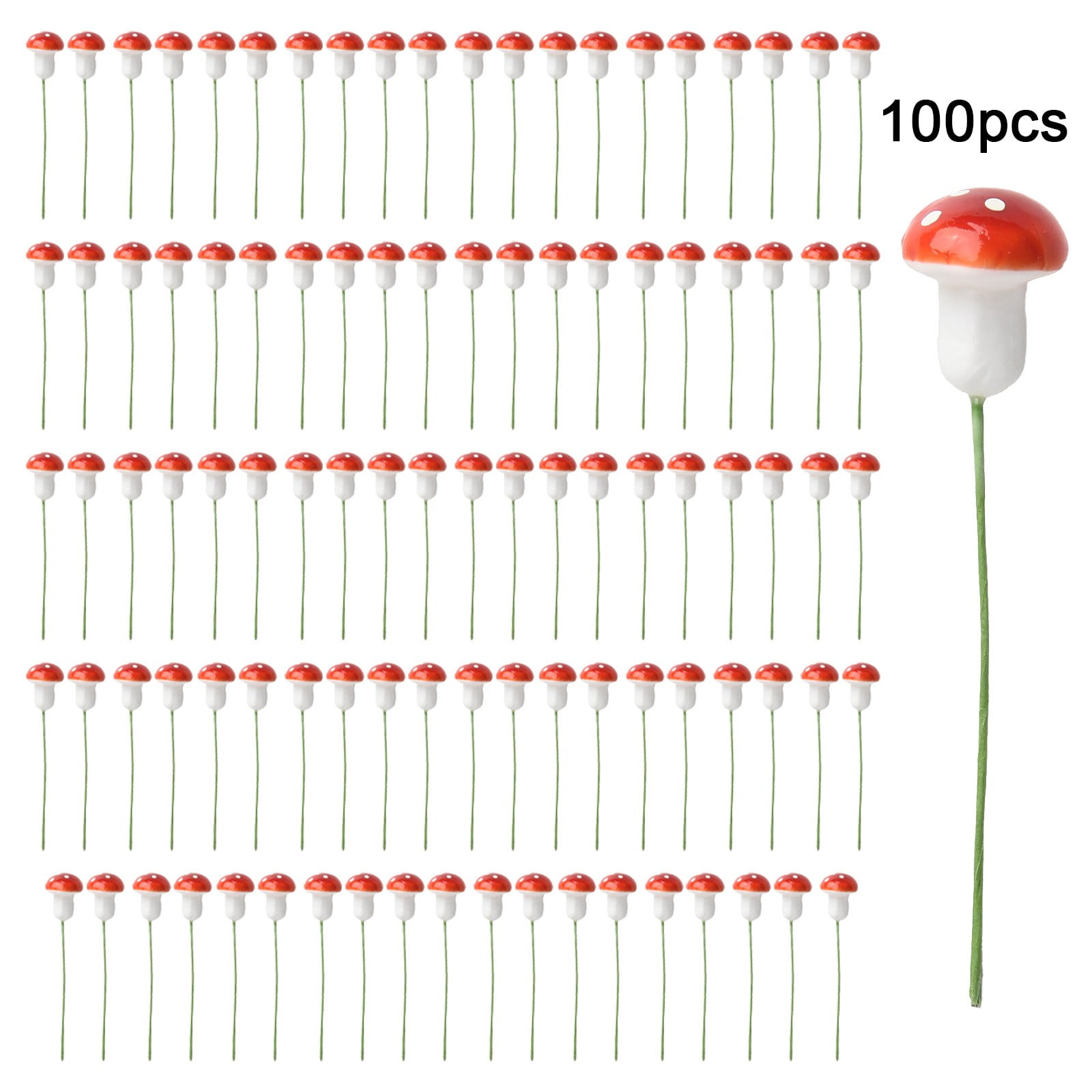 25/100x Small Toadstool Mushroom Fairy Garden Ornament Decoration ...