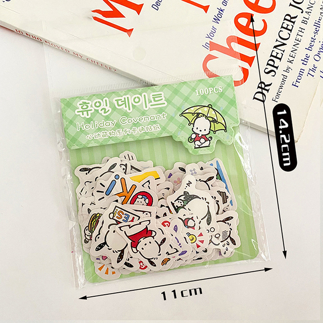 25/100pcs Sanrio Sticker Cute Hello Kitty Cinnamoroll Kuromi My Melody ...