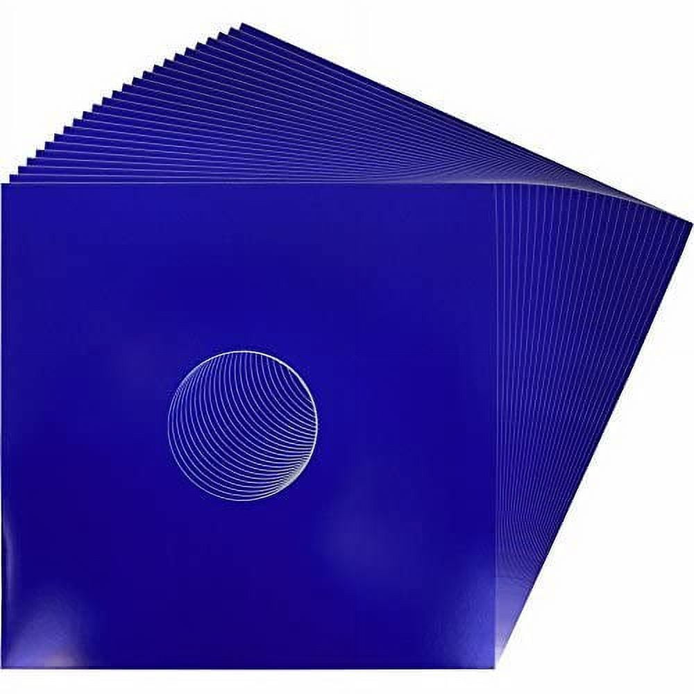 (25) 12" Colored Vinyl Record Jackets with Center Hole - Glossy Blue ...