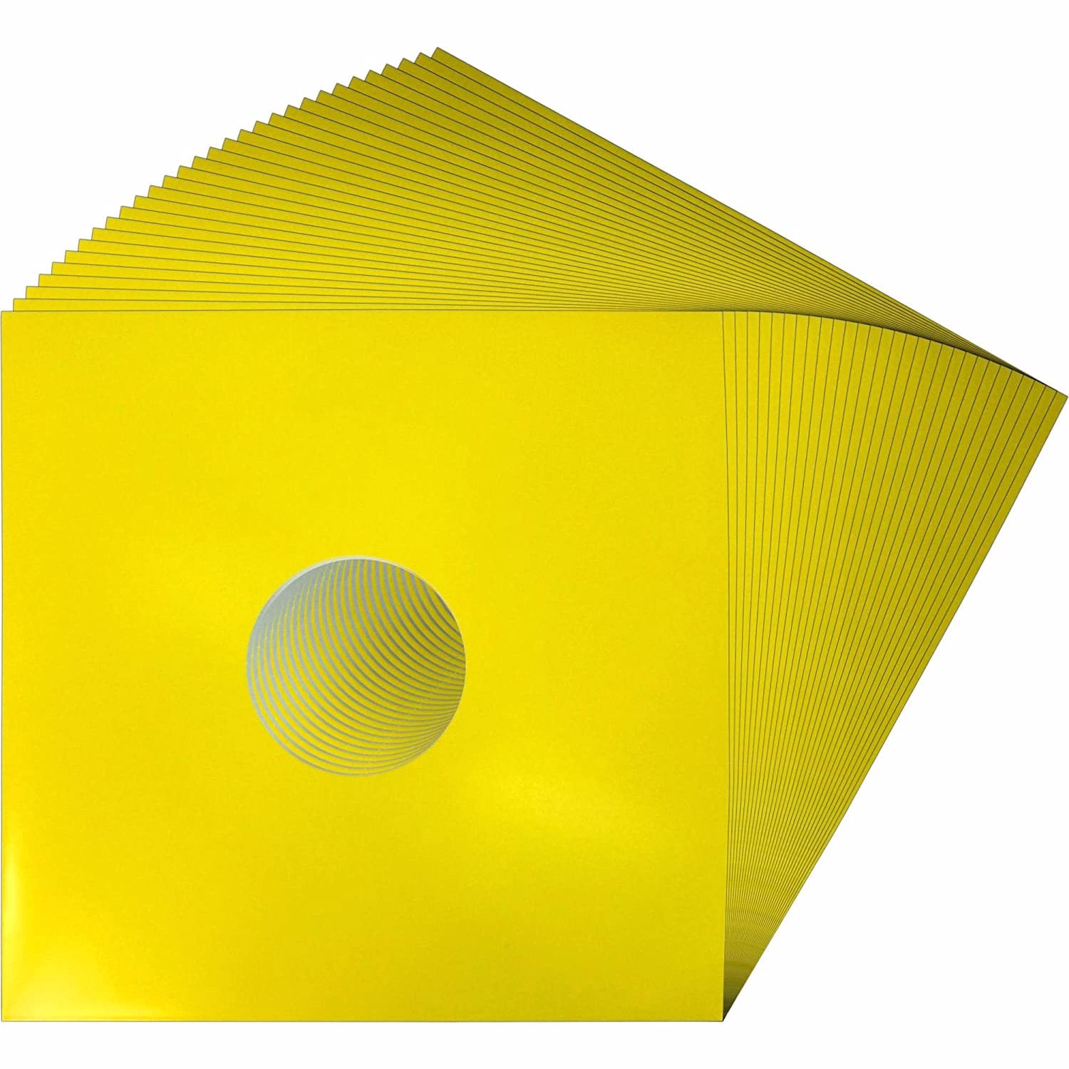 (25) 12" Colored Vinyl Record Jackets with Center Hole - Yellow ...
