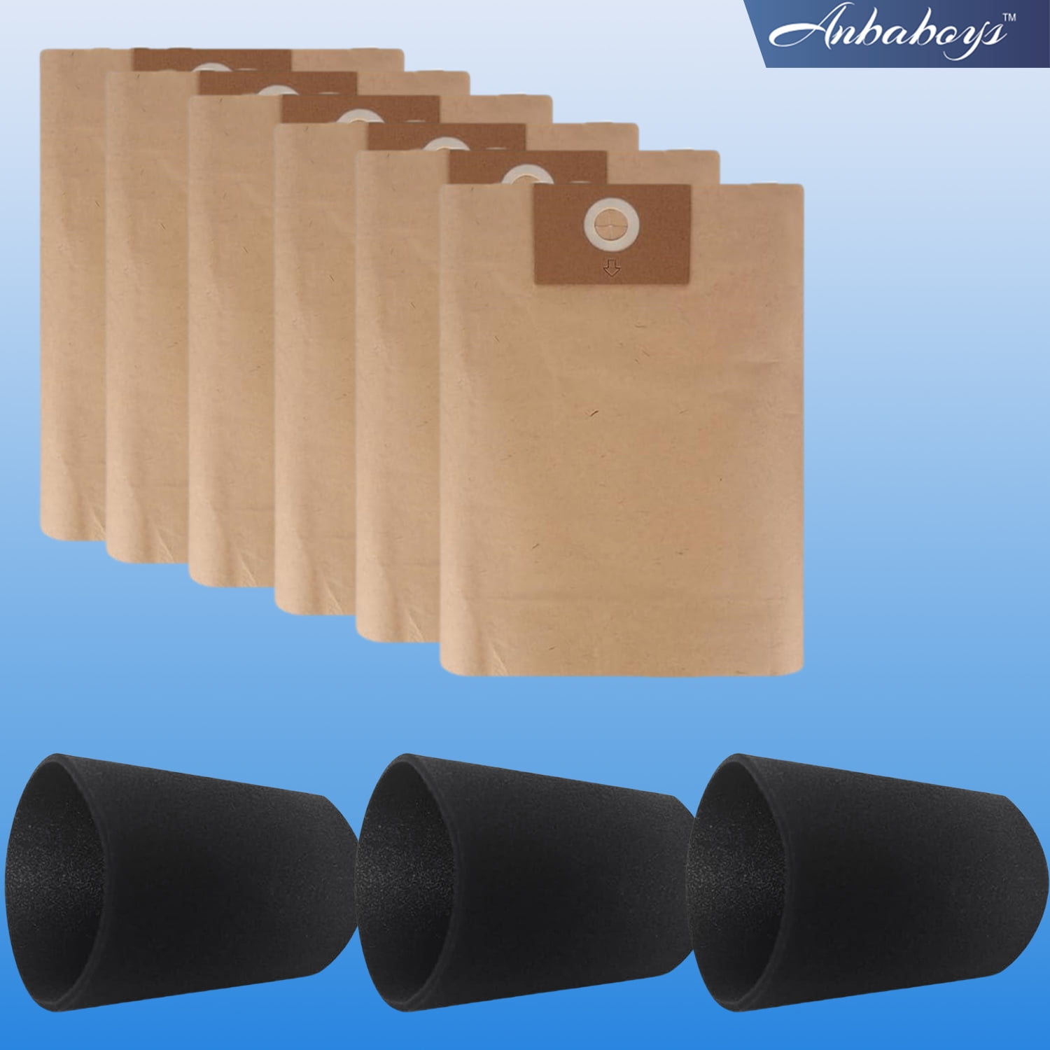 25-1230 Disposable Vacuum Filter Bag and 25-1202 Foam Filter ...