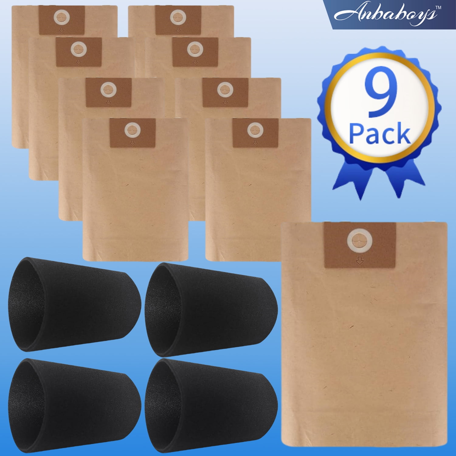 25-1230 Disposable Vacuum Filter Bag and 25-1202 Foam Filter ...