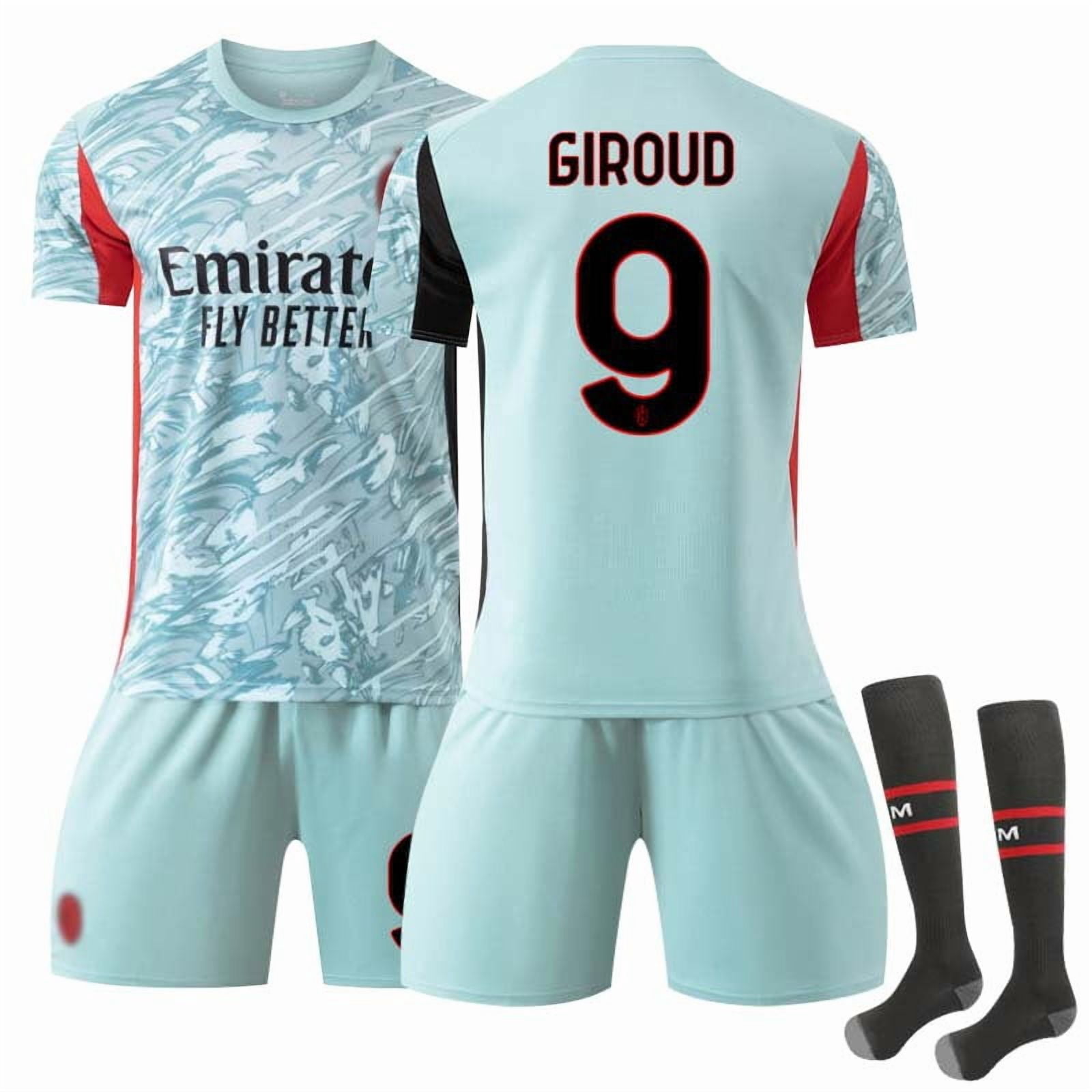 25/26 AC Milan Away Soccer Activewear No.9 GIROUD Fans Training ...
