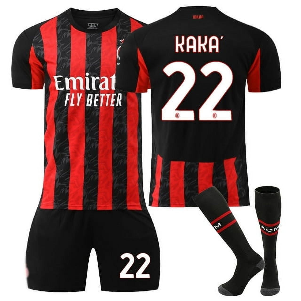 25/26 AC Milan Home Soccer Activewear No.22 KAKA Fans Training Football ...