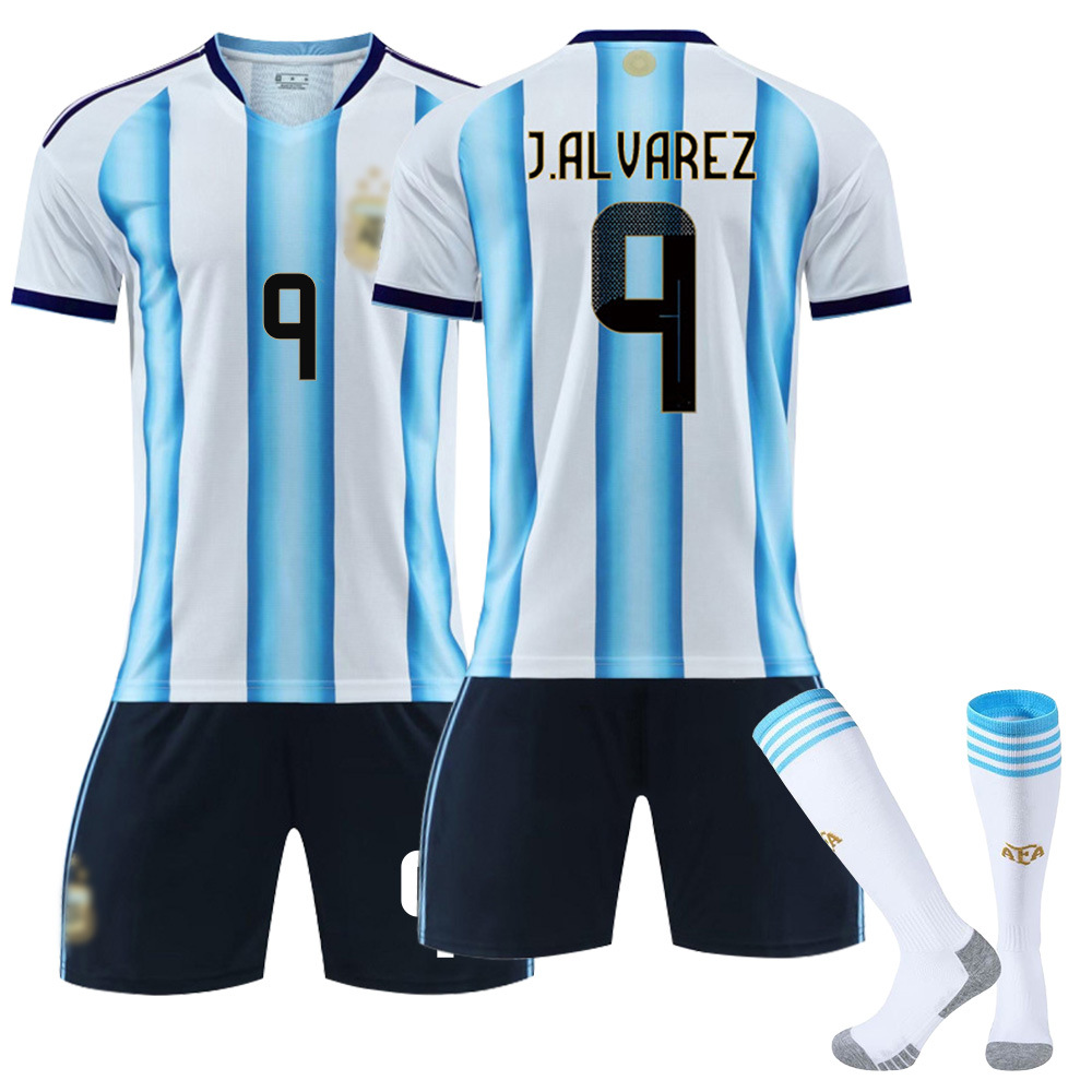 25/26 Argentina Home Soccer Activewear No.9 J.ALVAREZ Fans Training ...