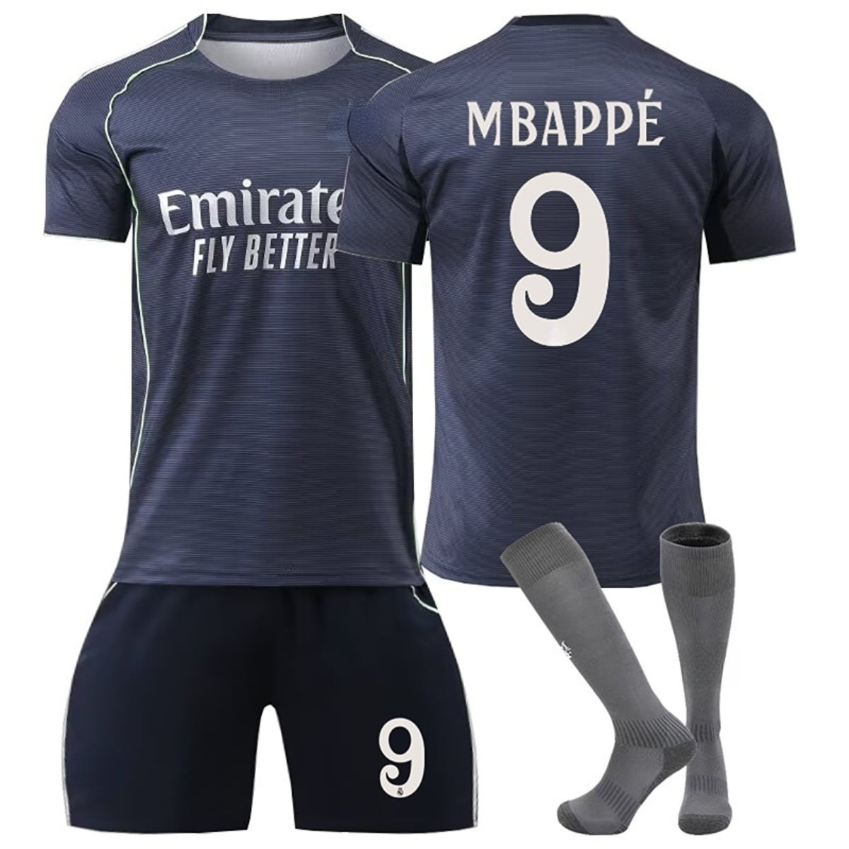 25/26 Away Dark Blue Soccer Activewear Printing #9 Mbappe Football Fans ...