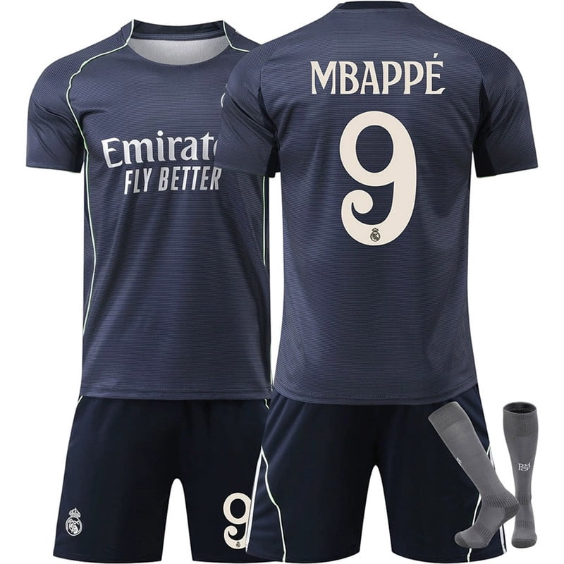 25/26 Away Football Kit Number 9 Jersey Set Men's Uniform Navy-XXL ...