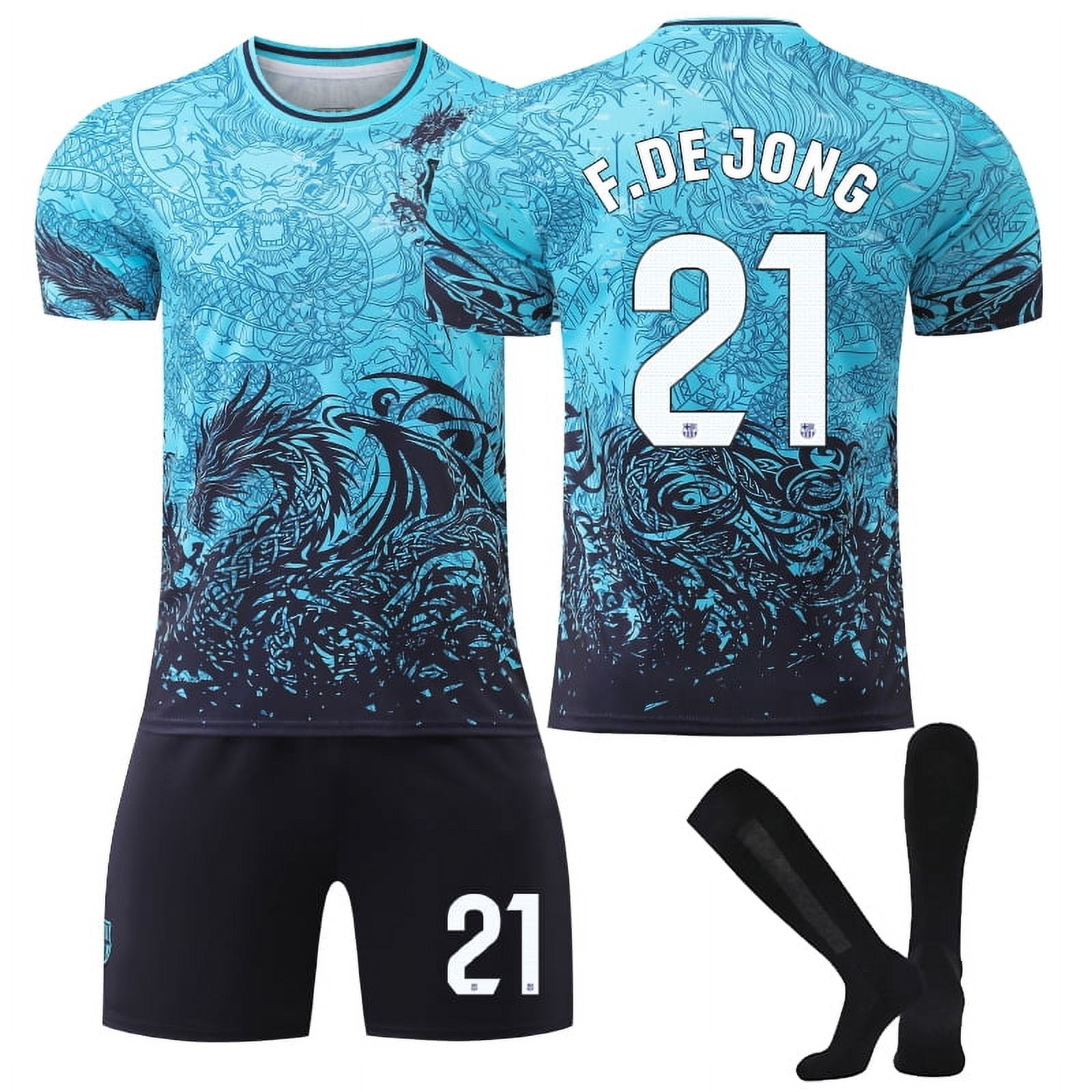 25/26 Barcelona AWAY Soccer Jerseys No.21 F.DE JONG Perfect for Kids ...