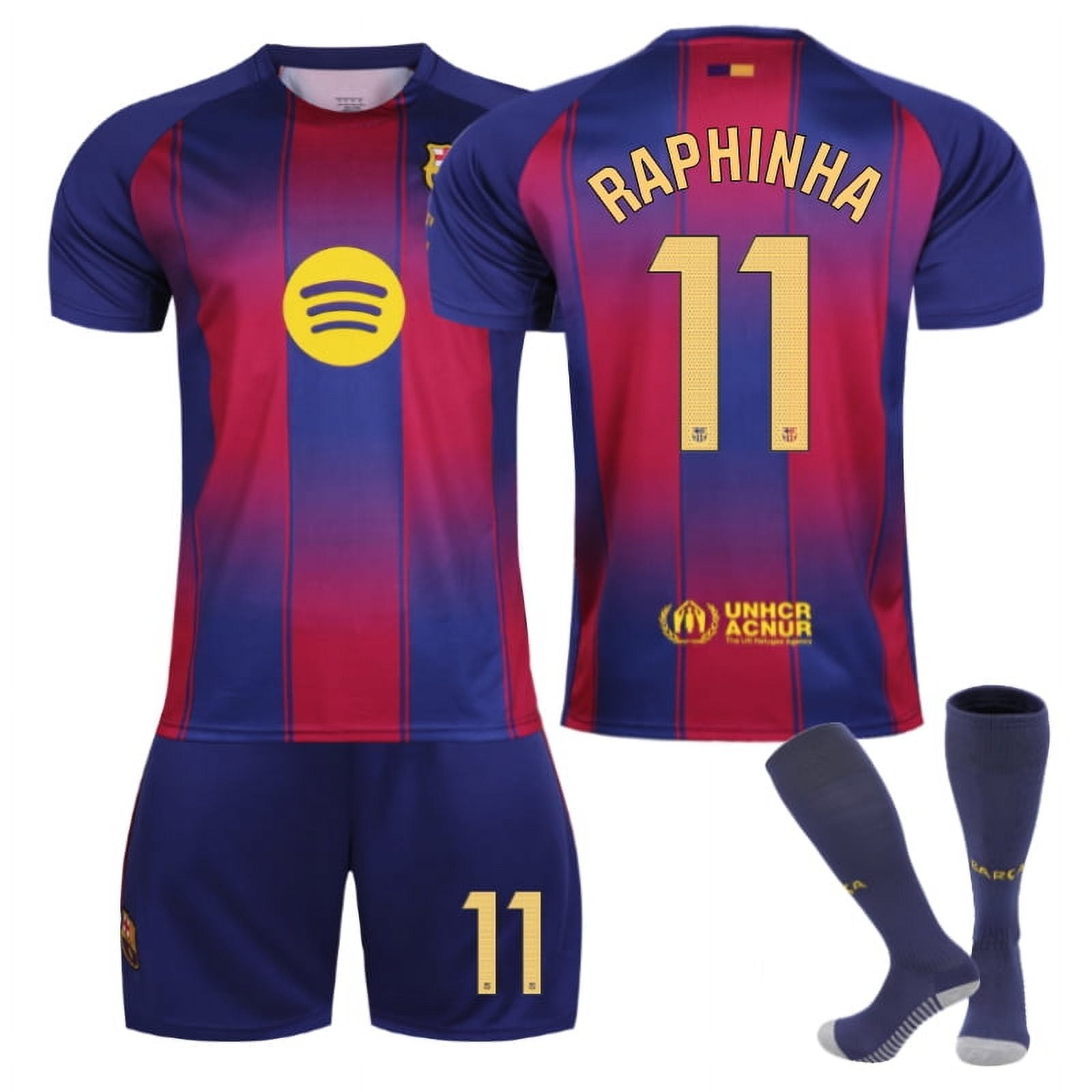 25/26 Barcelona Home Soccer Jerseys No.11 RAPHINHA Perfect for Kids ...