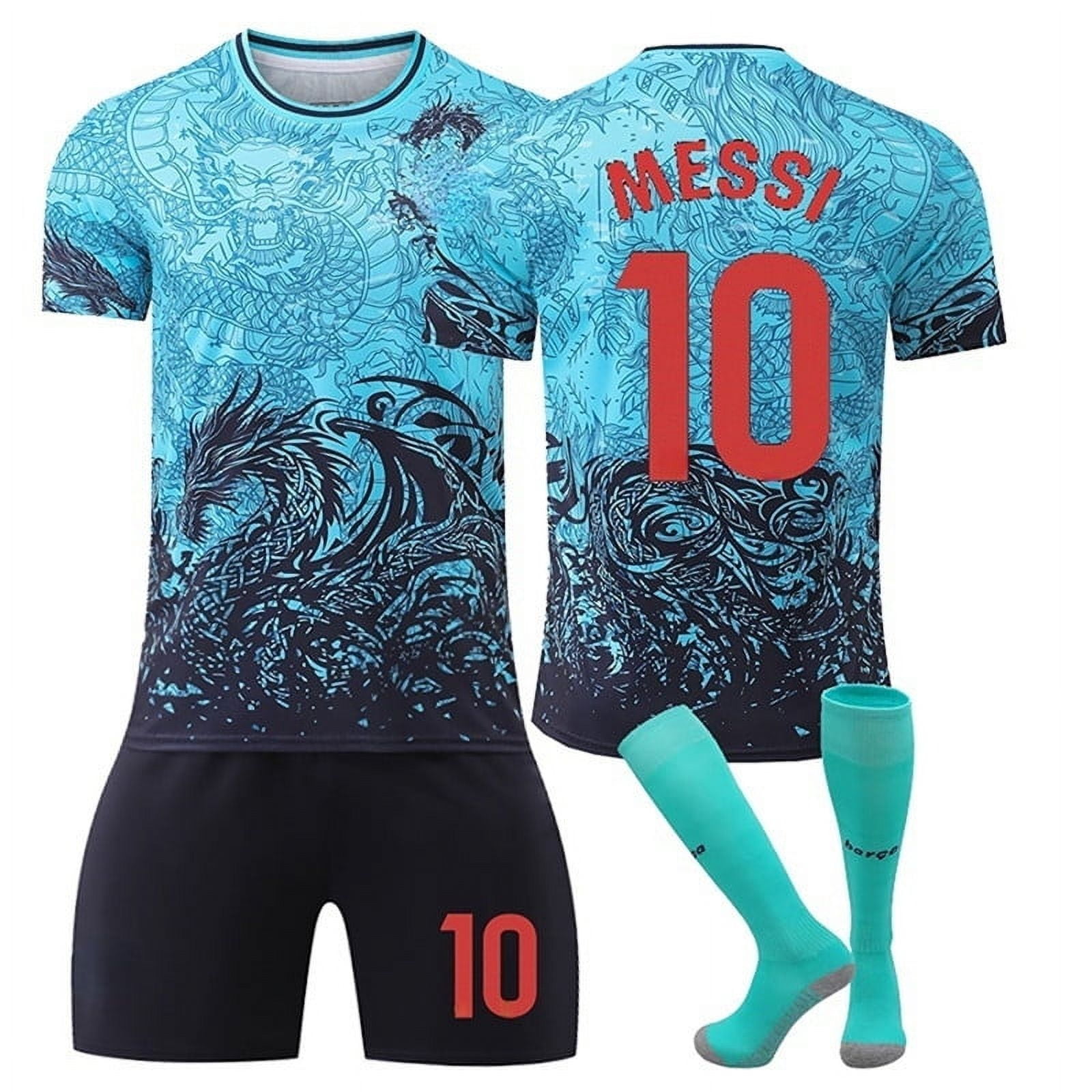 25/26 Blaugrana Blue Dragon Soccer Uniform No #10 MESSl Fans Training ...