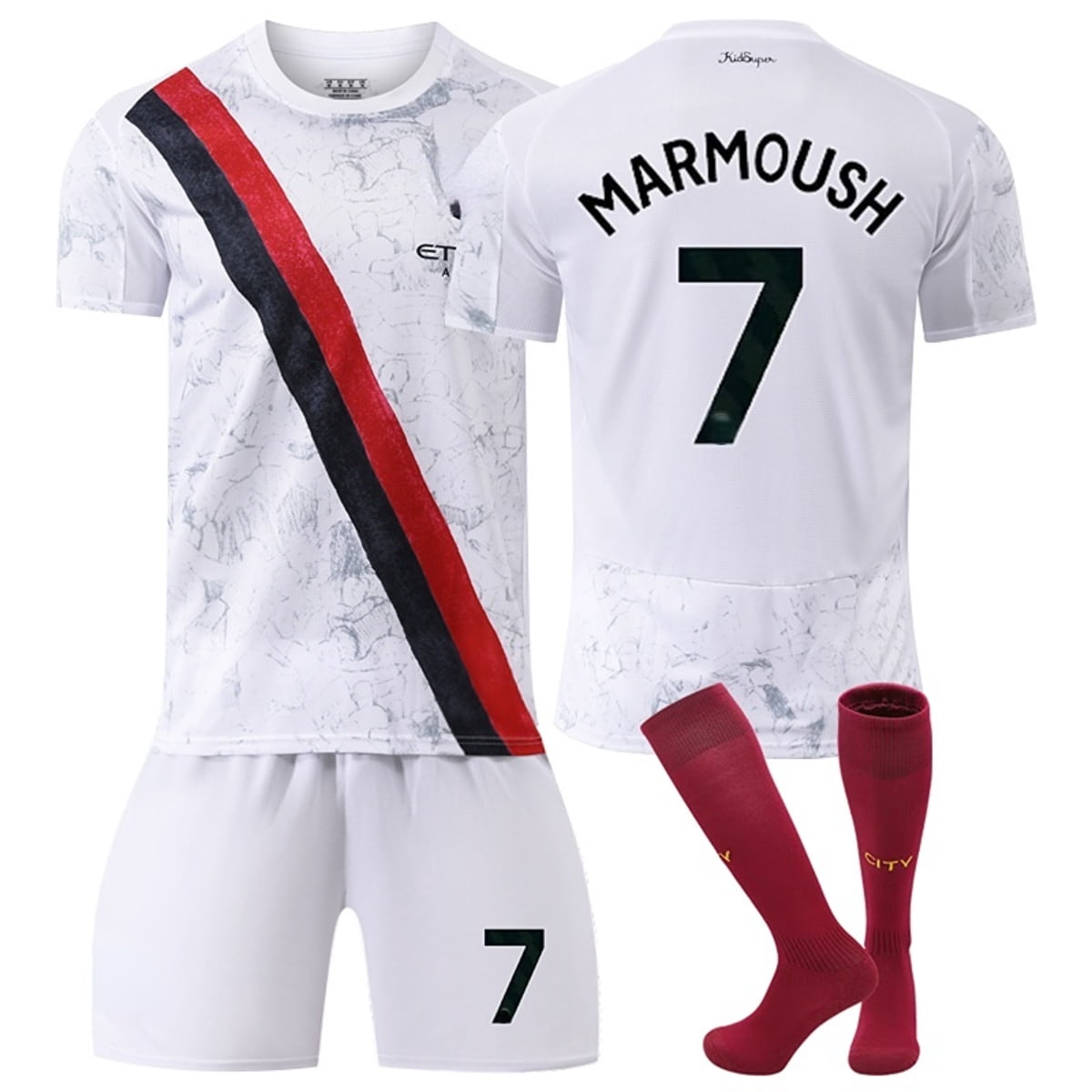 25/26 Blue Moon Army Away Soccer Shirt #7 Marmoush Fans Training Soccer ...